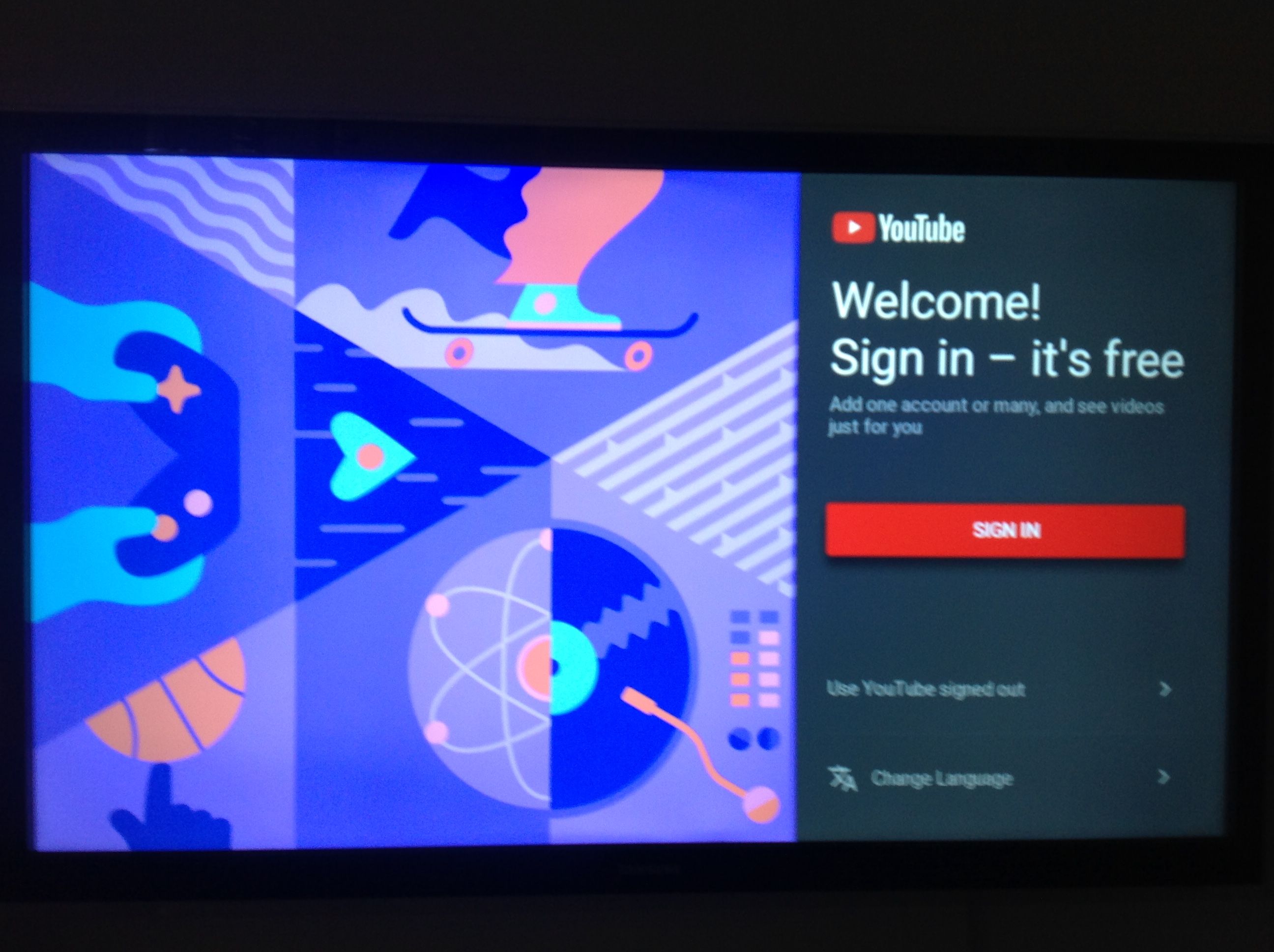 Smart tv Youtube app opens with welcome sign in screen - Samsung Community
