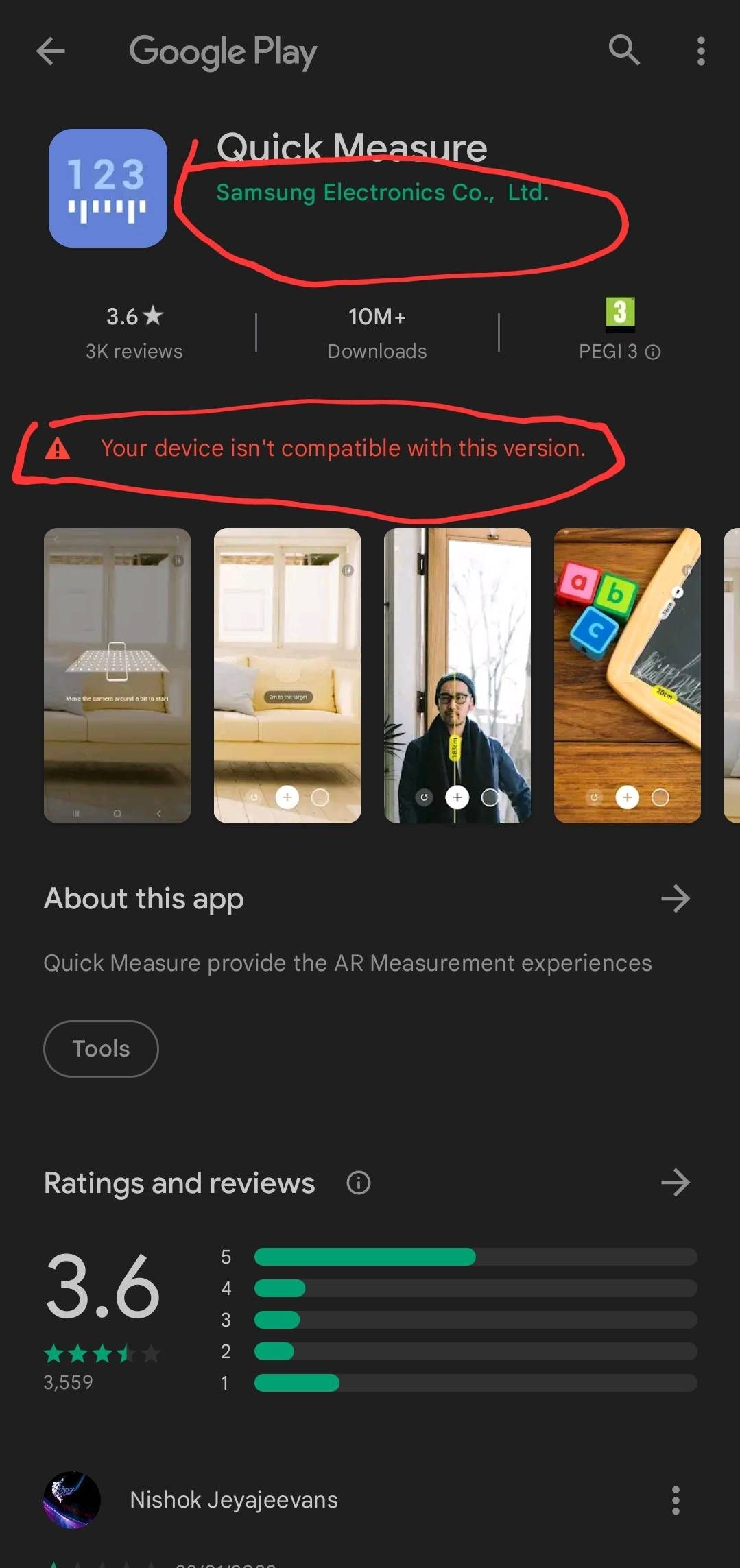 Quick Measure app not working anymore - Samsung Community