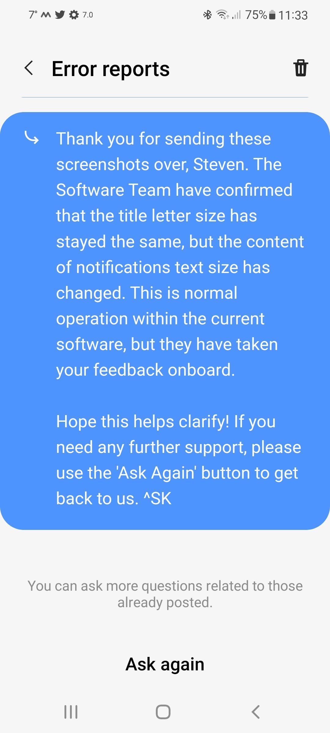 Small notification font size on s21 Ultra One UI 4 - Samsung Community