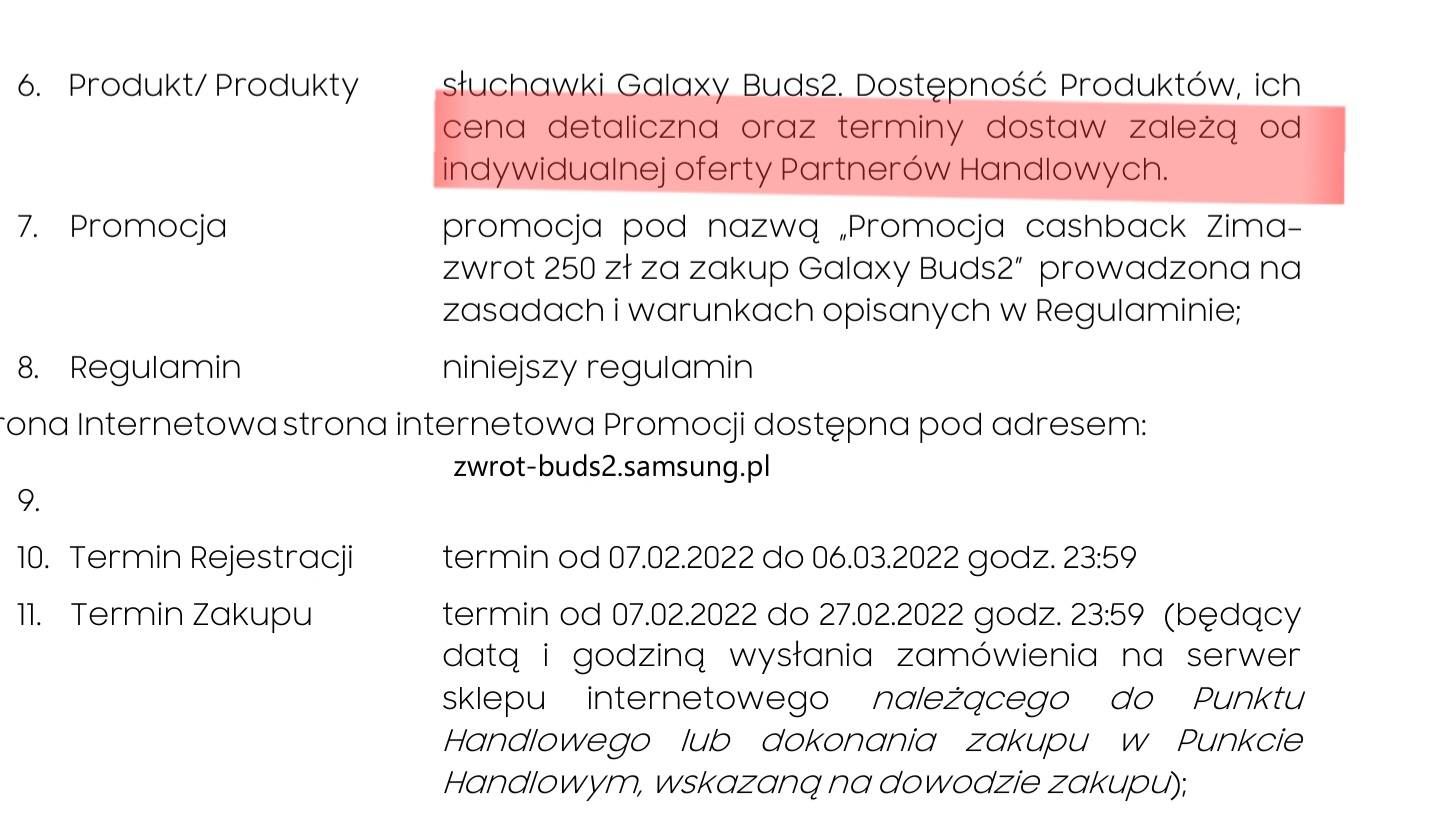 Promocja Cashback Zima — zwrot 250 zł za zakup Galaxy Buds2 - Samsung ...