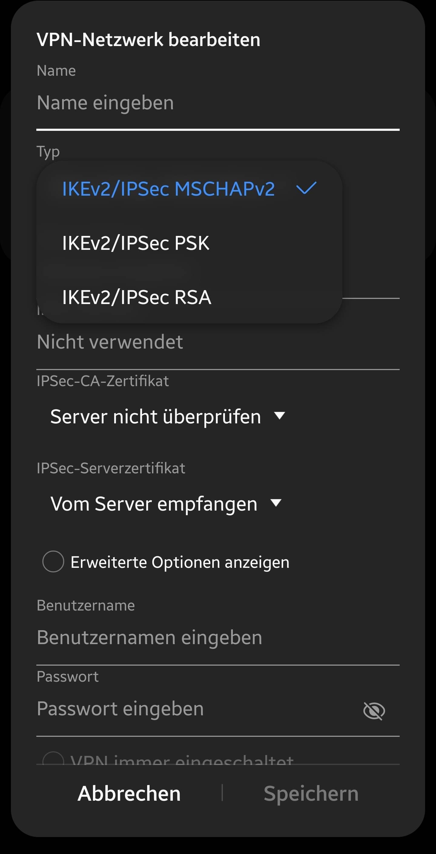 VPN Einrichtung - Samsung Community