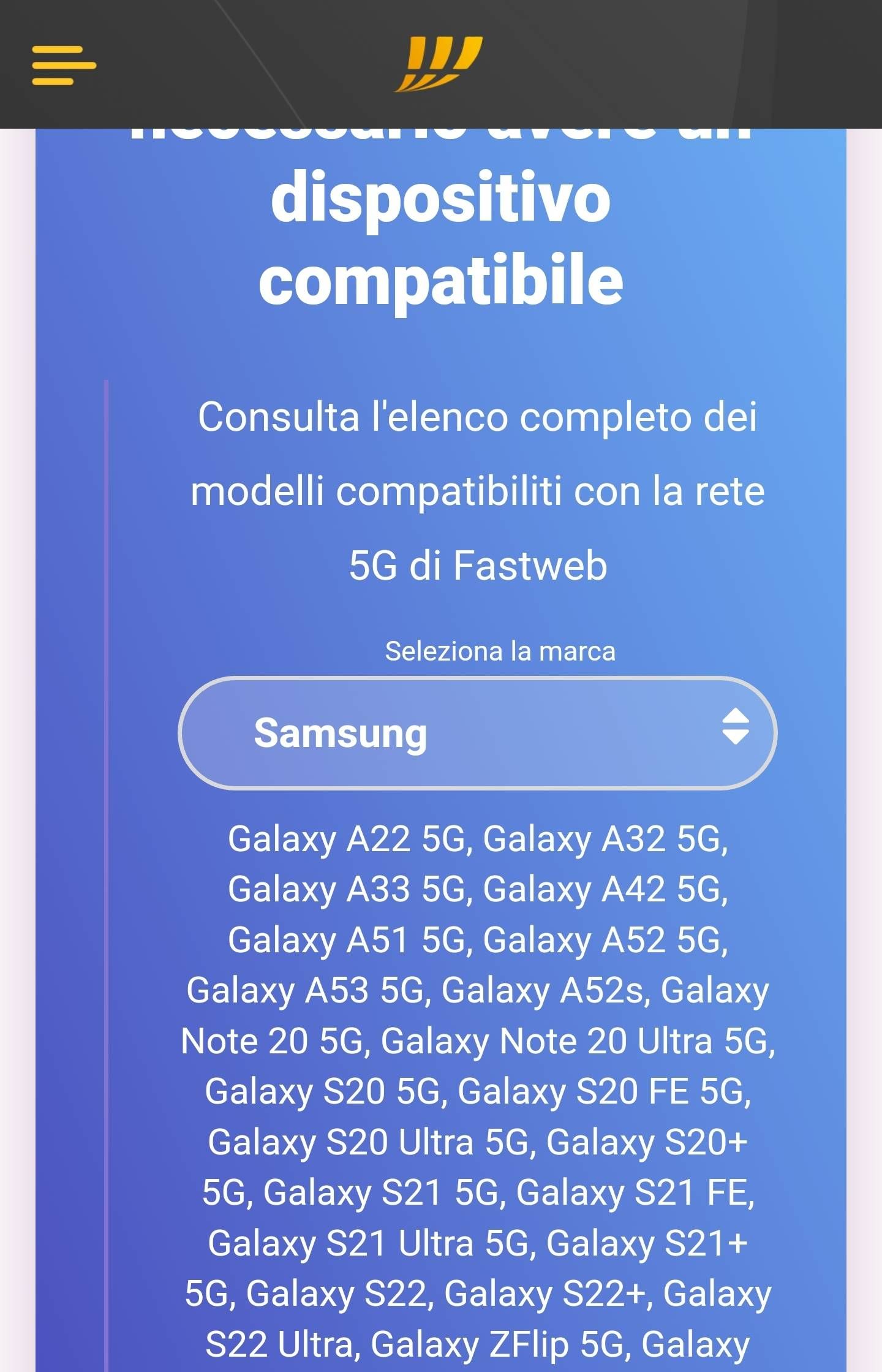 S22 Ultra Fastweb 5G problemi connettività - Pagina 2 - Samsung Community