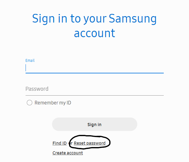 Samsung password - Samsung Community