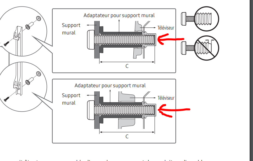 Résolu : Vis support mural - Samsung Community