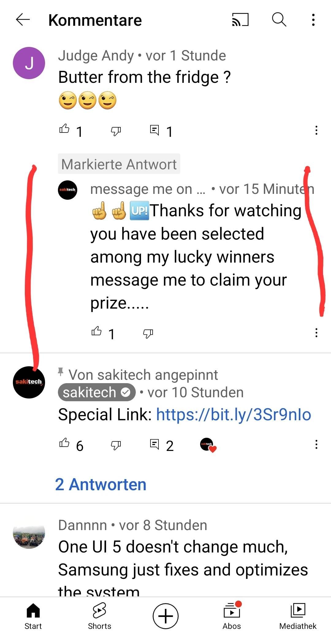 Gewinnbenachrichtigung von Sakitech - Fake ? - Samsung Community