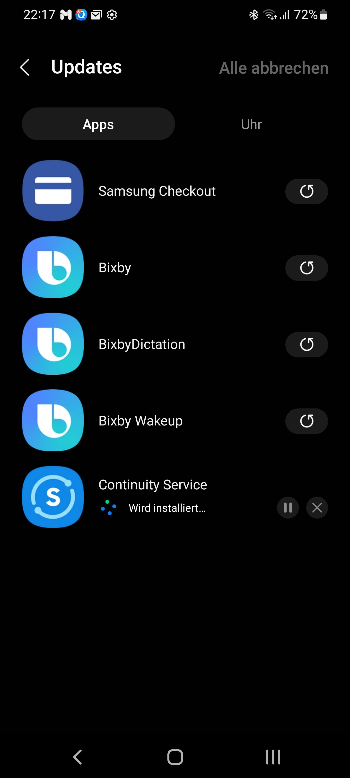 App Continuity Service lässt sich nicht aktualisieren - Samsung Community
