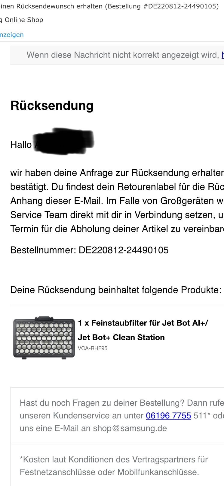 Unglaublich !!! Warte seit 4 Wochen auf Retouren Etikett und kein Ende in Sicht!: "Das ist das ...