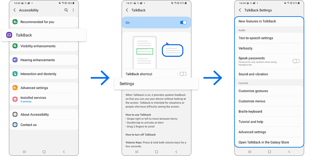 Découvrez la fonction TalkBack et comment l'utiliser | Samsung