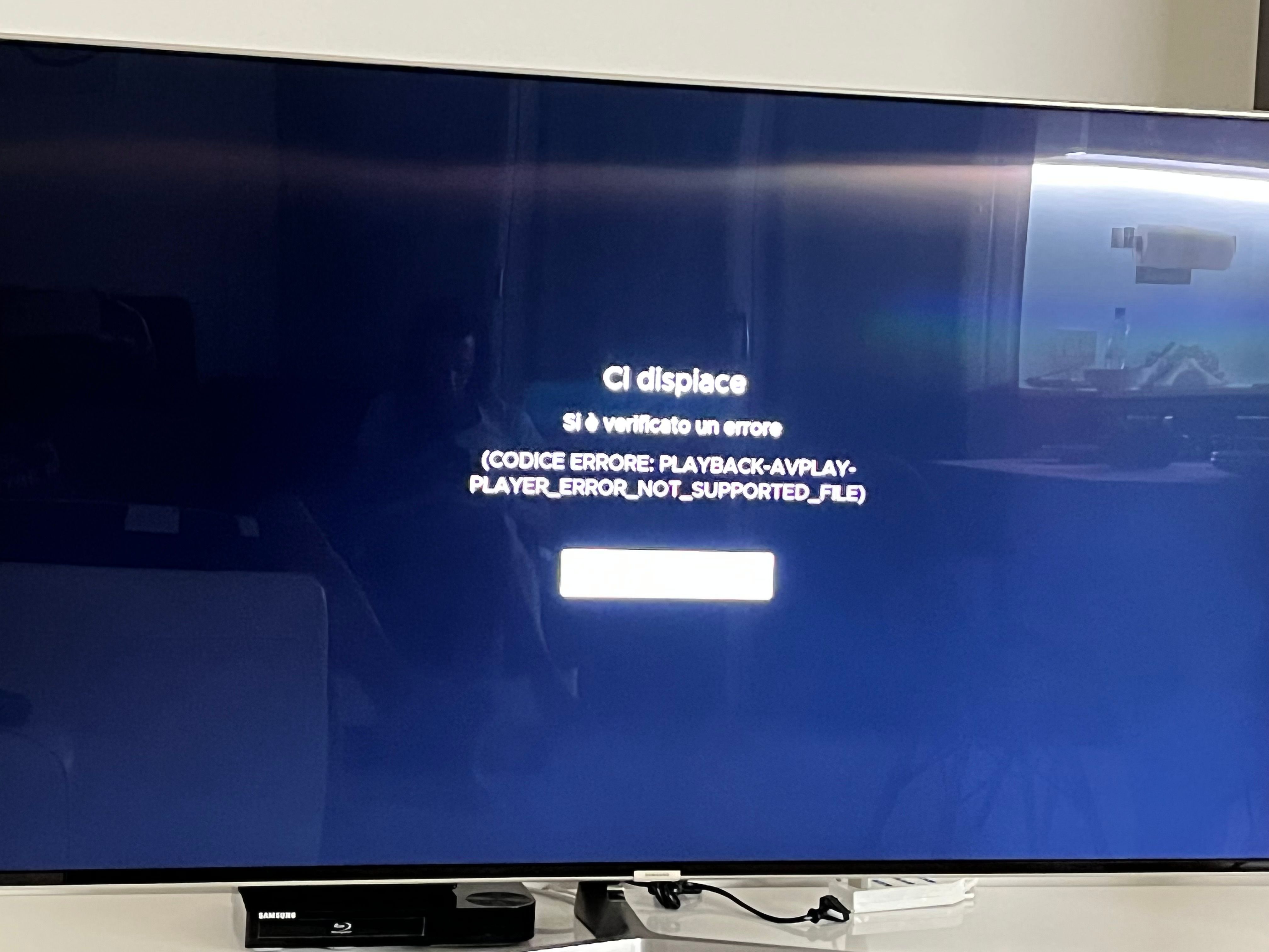 Risolto: Errore servizio Infinity su canali Mediaset - Samsung Community