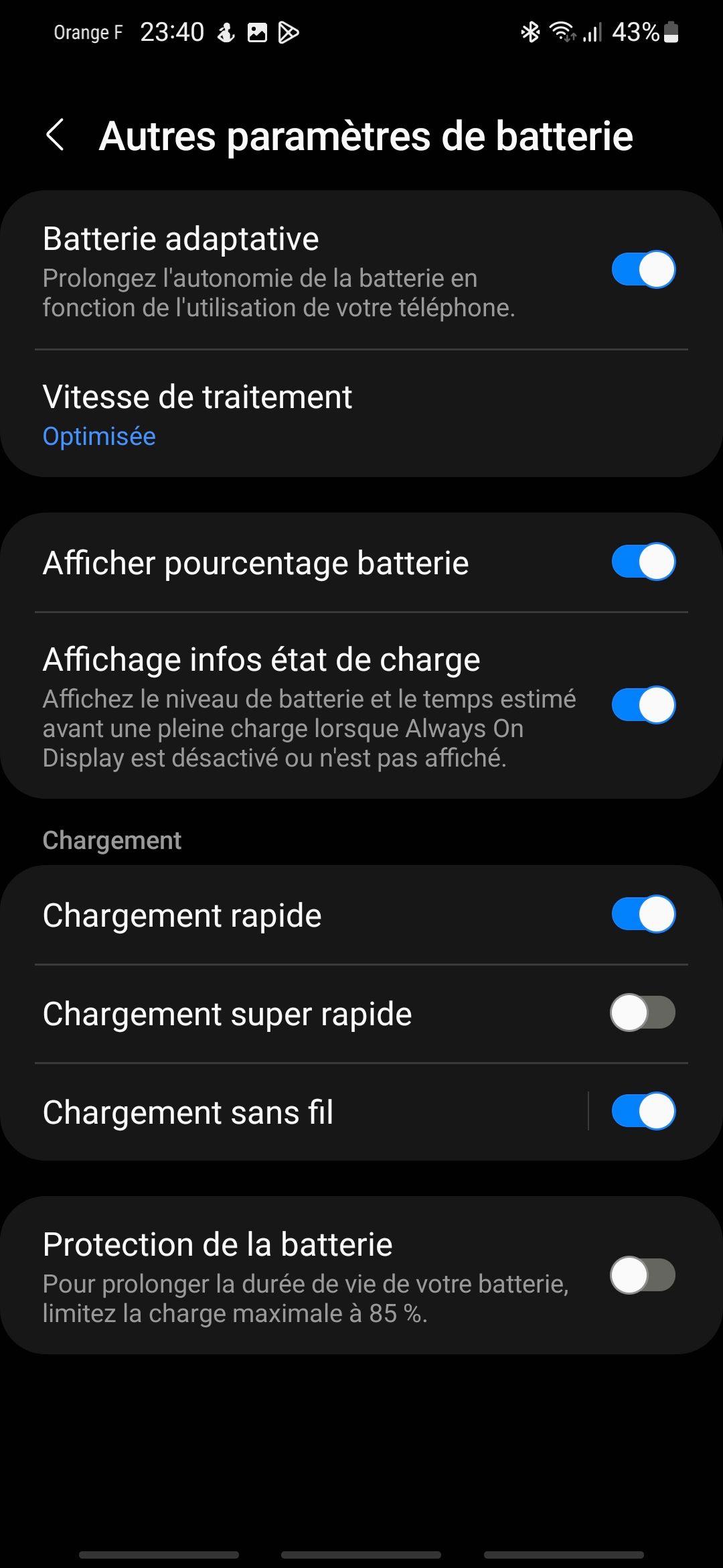 Résolu : Que signifie le paramètre batterie chargement sans fil ...