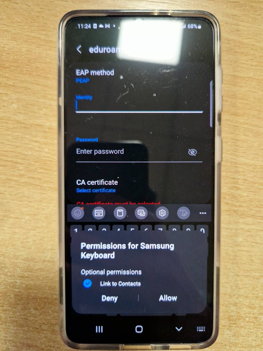 Why does Samsung Keyboard want permissions to link my contacts ...