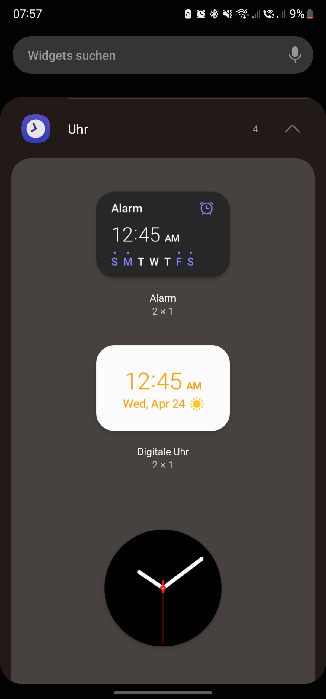 Wecker im Sperrbildschirm unter der Uhr - Samsung Community