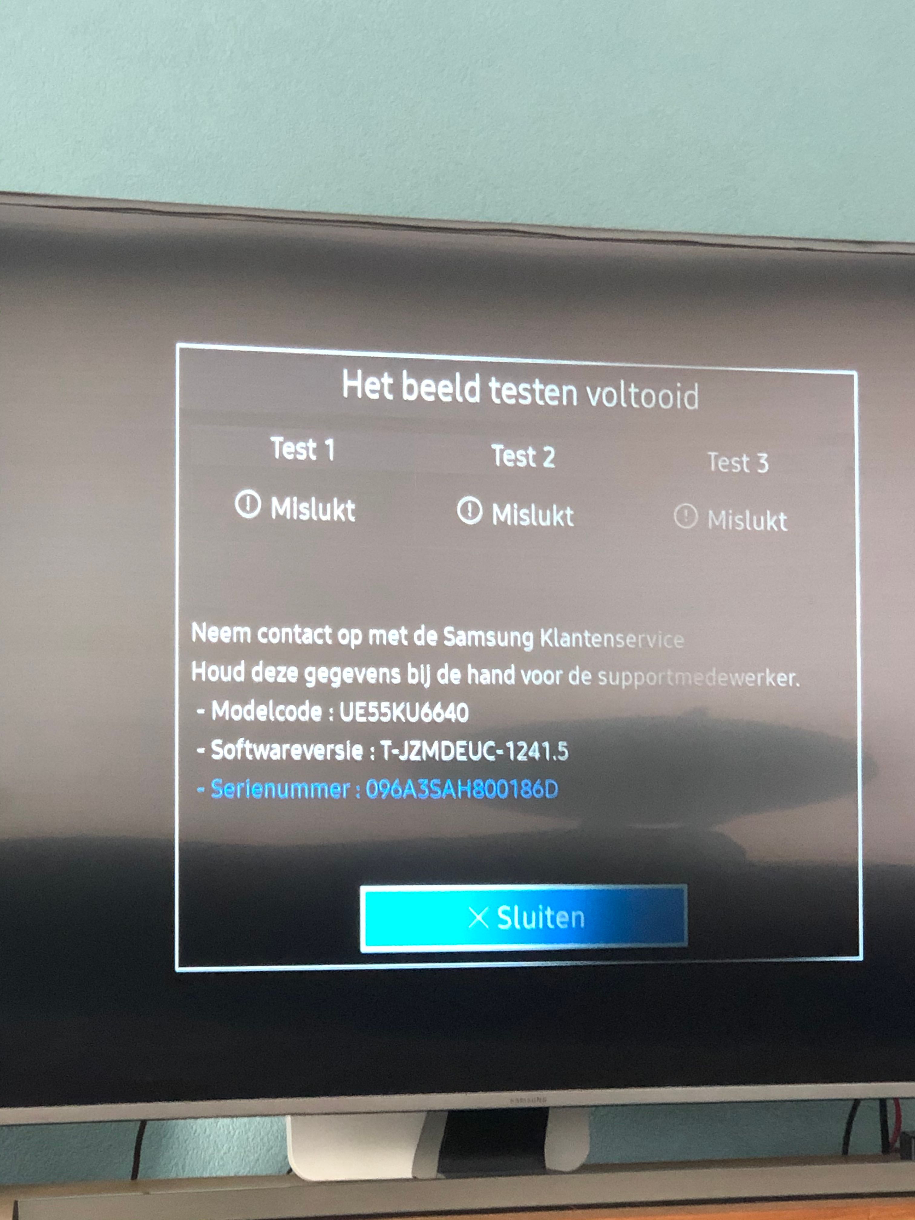 Verticale zwarte balk ue55ku6640sxxn - Samsung Community