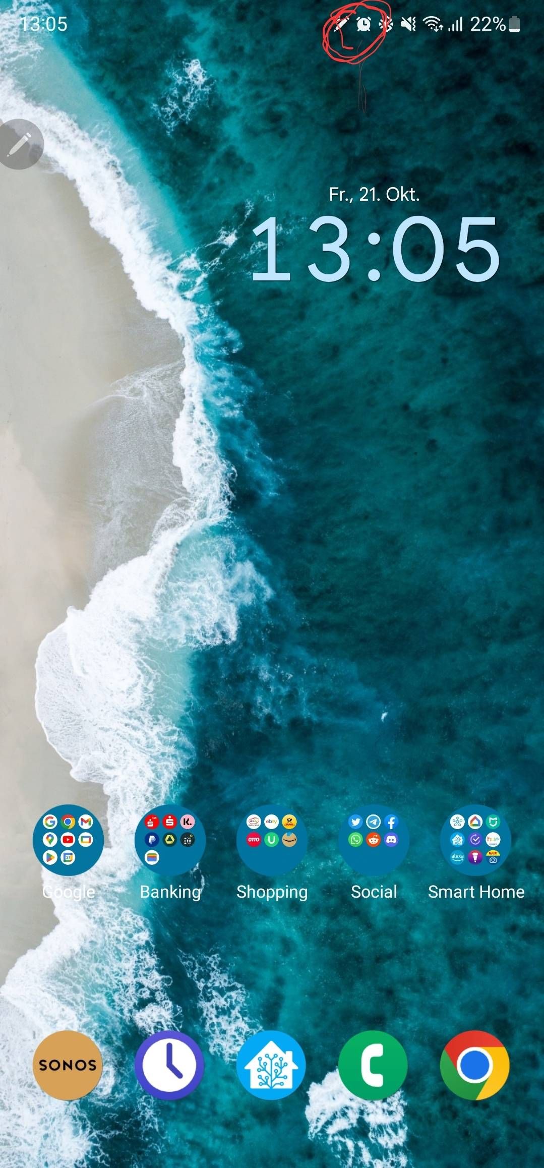 Alarm Symbol dauerhaft in der Statusleiste - Samsung Community