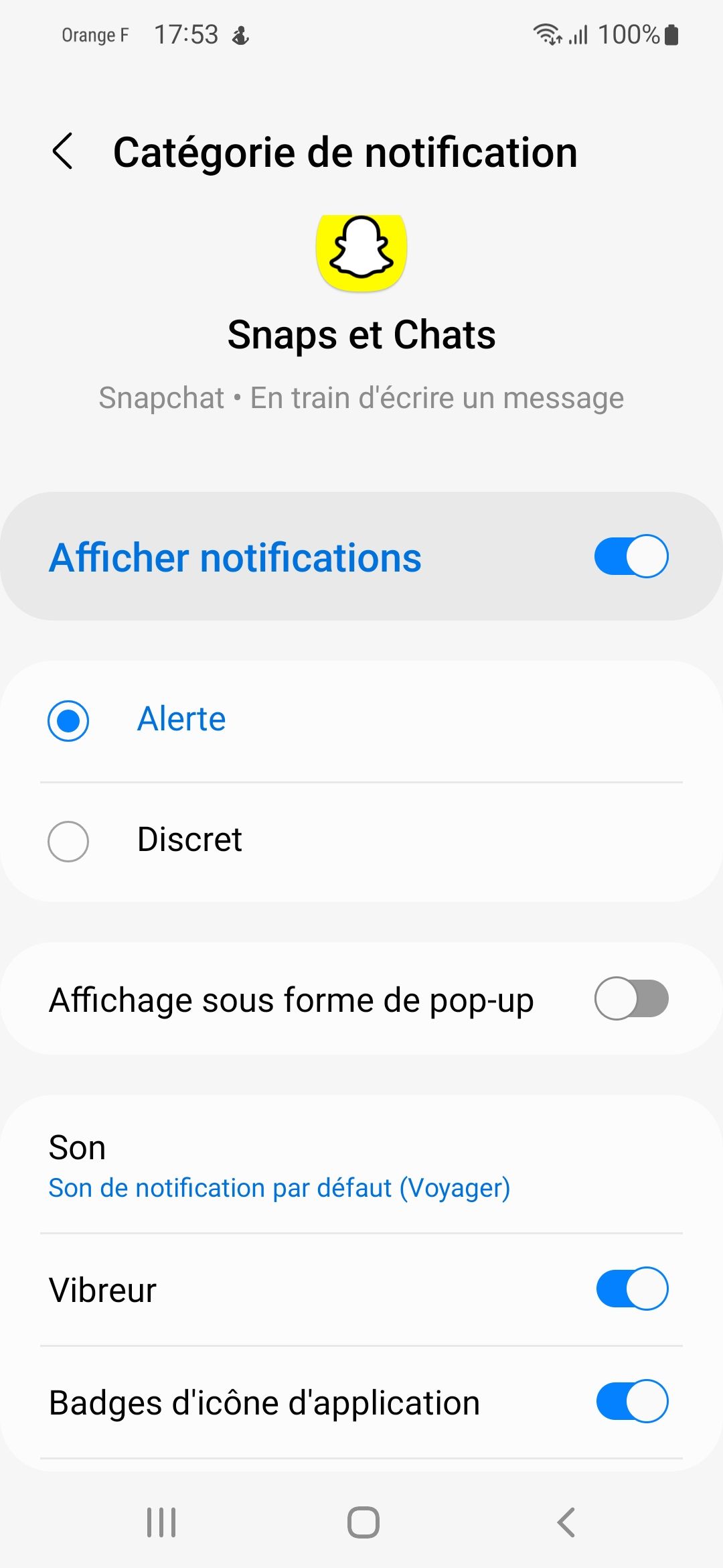 Résolu : Son de notification snap - Samsung Community