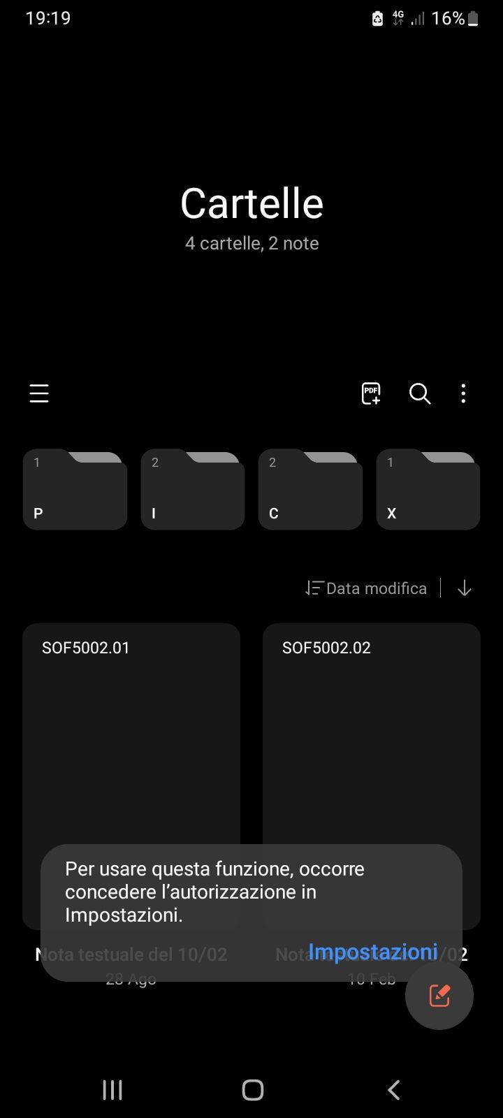 Samsung Notes: tasti "Importa PDF" e "Per inserire" - Samsung Community