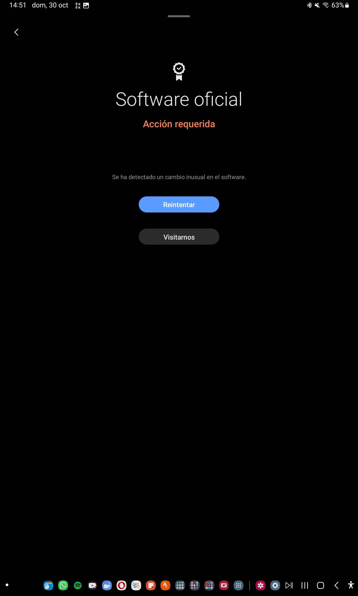 Solucionado: Tab S6 Lite SM-P610, Software modified issue - Samsung ...