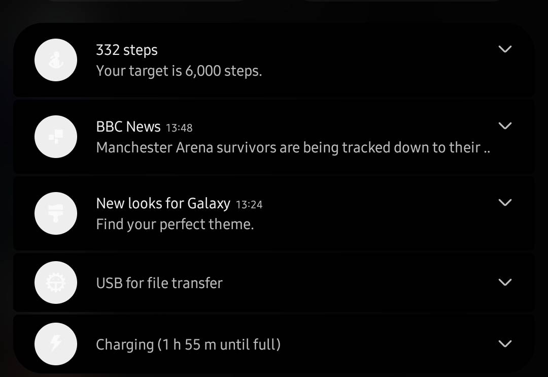 Changing colour of notification icons in notification area - Samsung ...