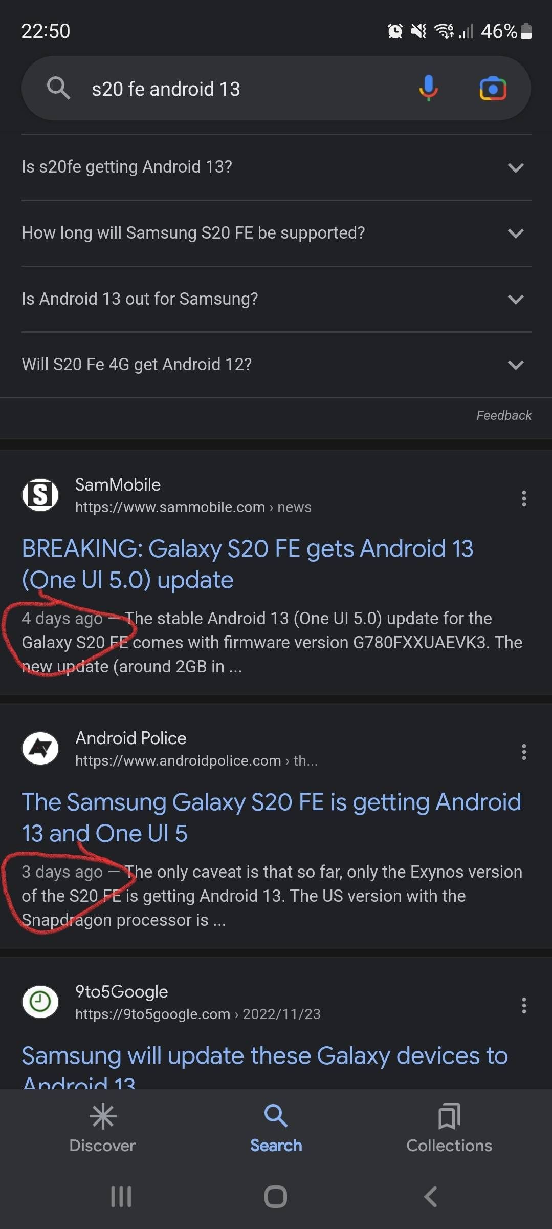 Update Android 13 S20 FE - Samsung Community