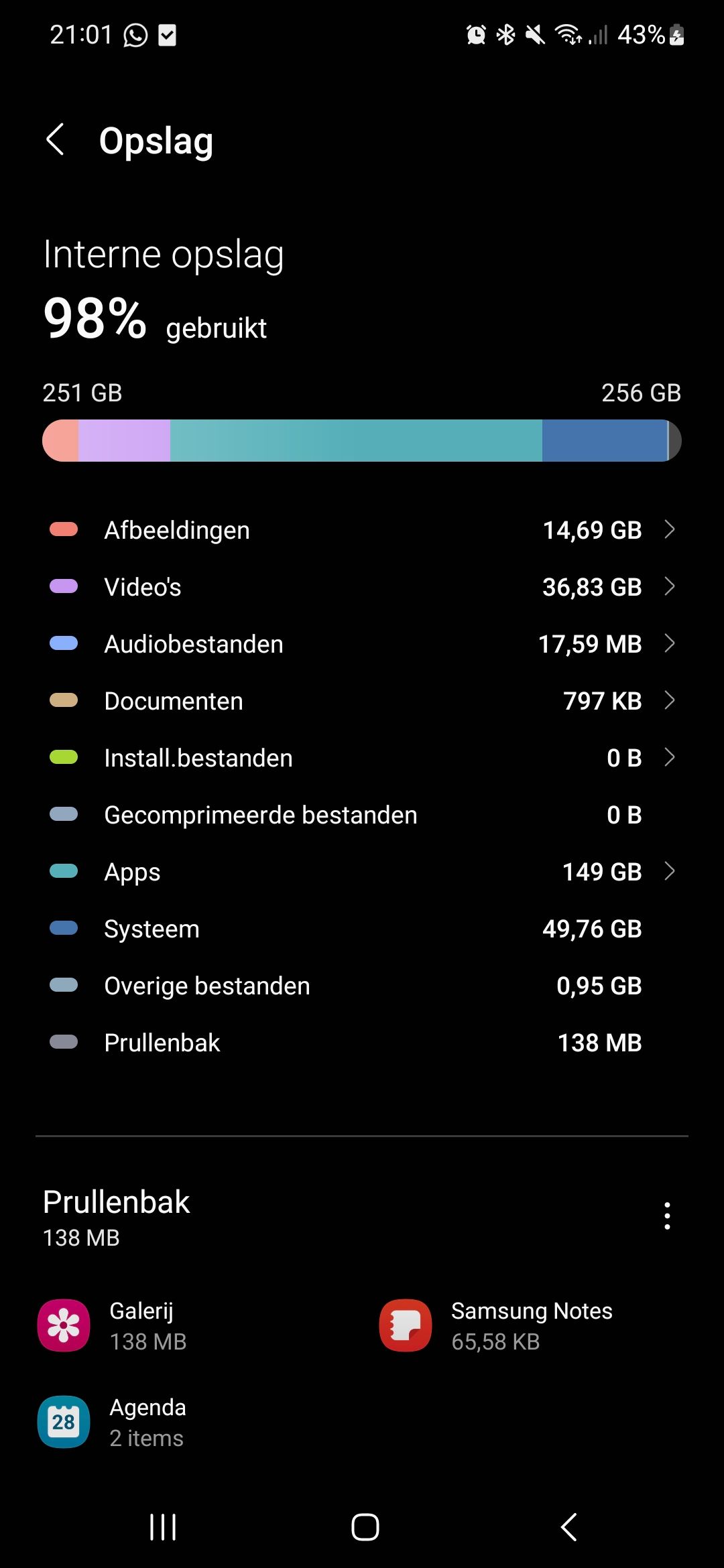 Opgelost: Systeem opslag legen - Samsung Community
