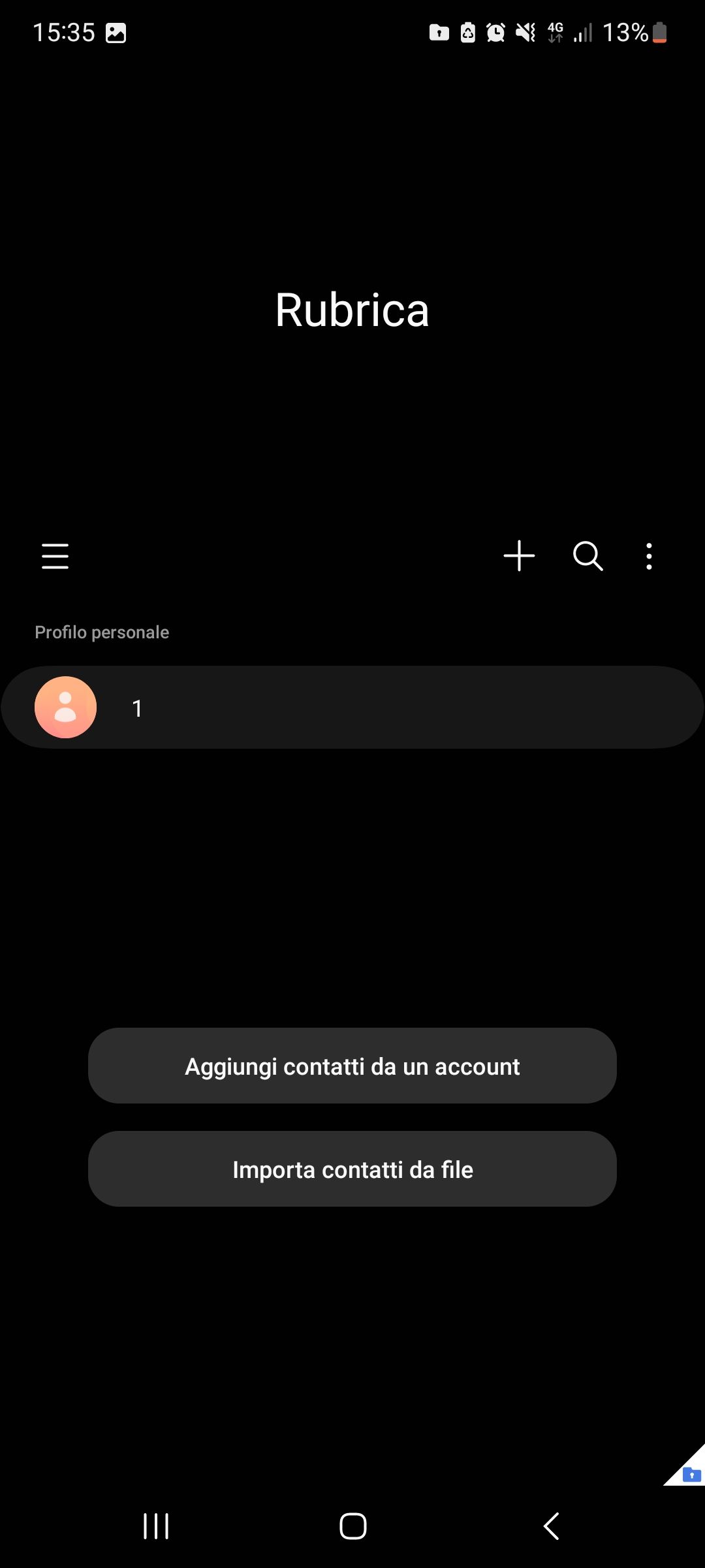 Area privata: Rubrica - Samsung Community