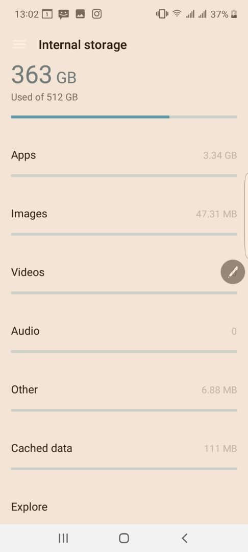 S22 ultra internal storage is full after installing 4 applications ...
