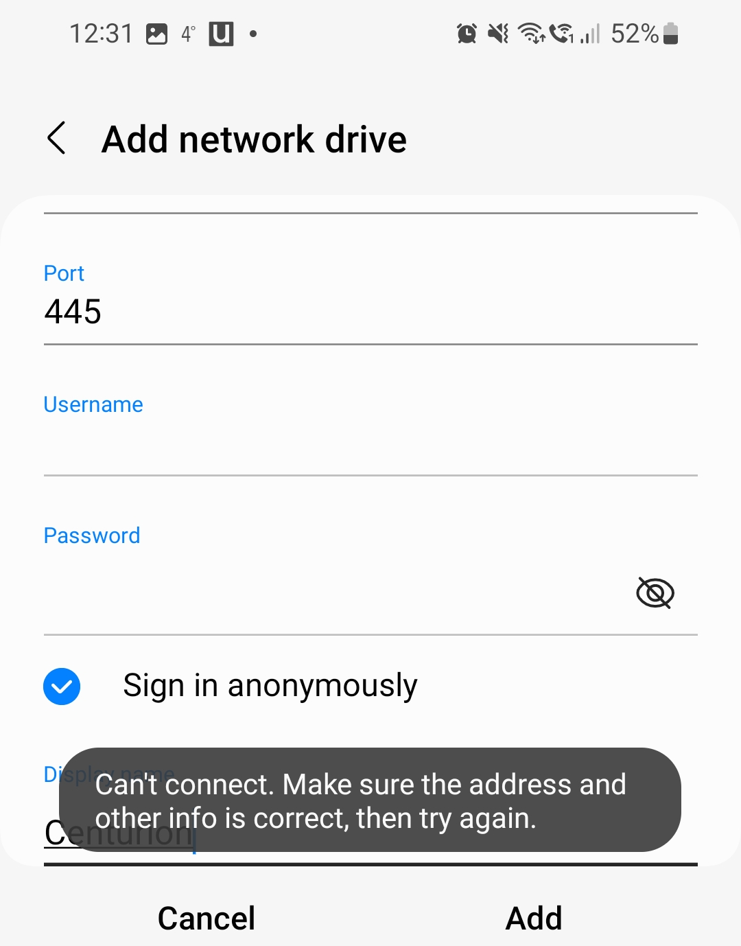 Error connecting to FTP or SMB server in "My Files" app - Samsung Community