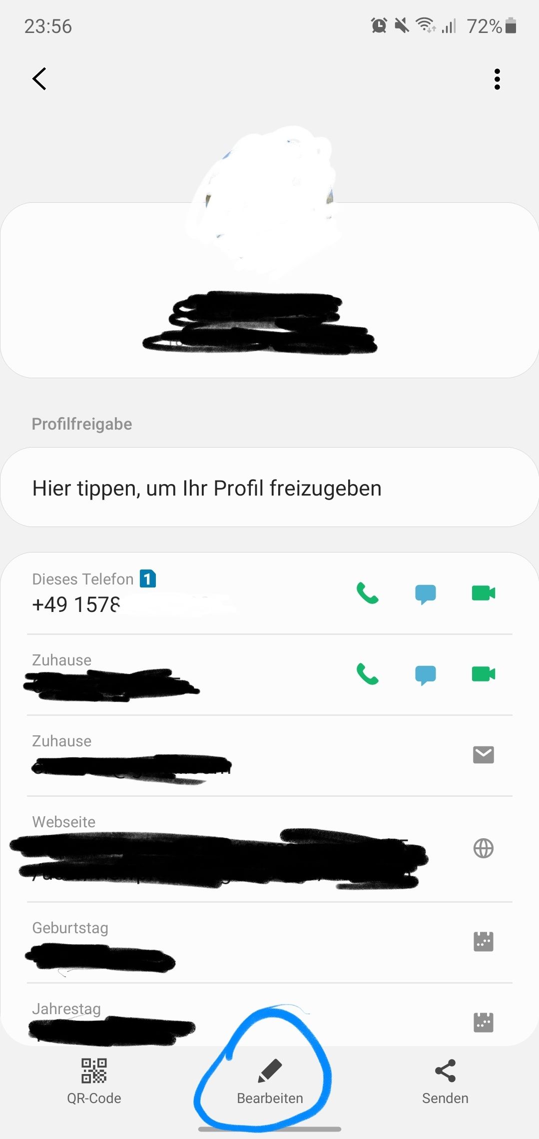 Gelöst: Bei Telefoninfo und bei Ich in meinem Telefon wird die Nummer ...