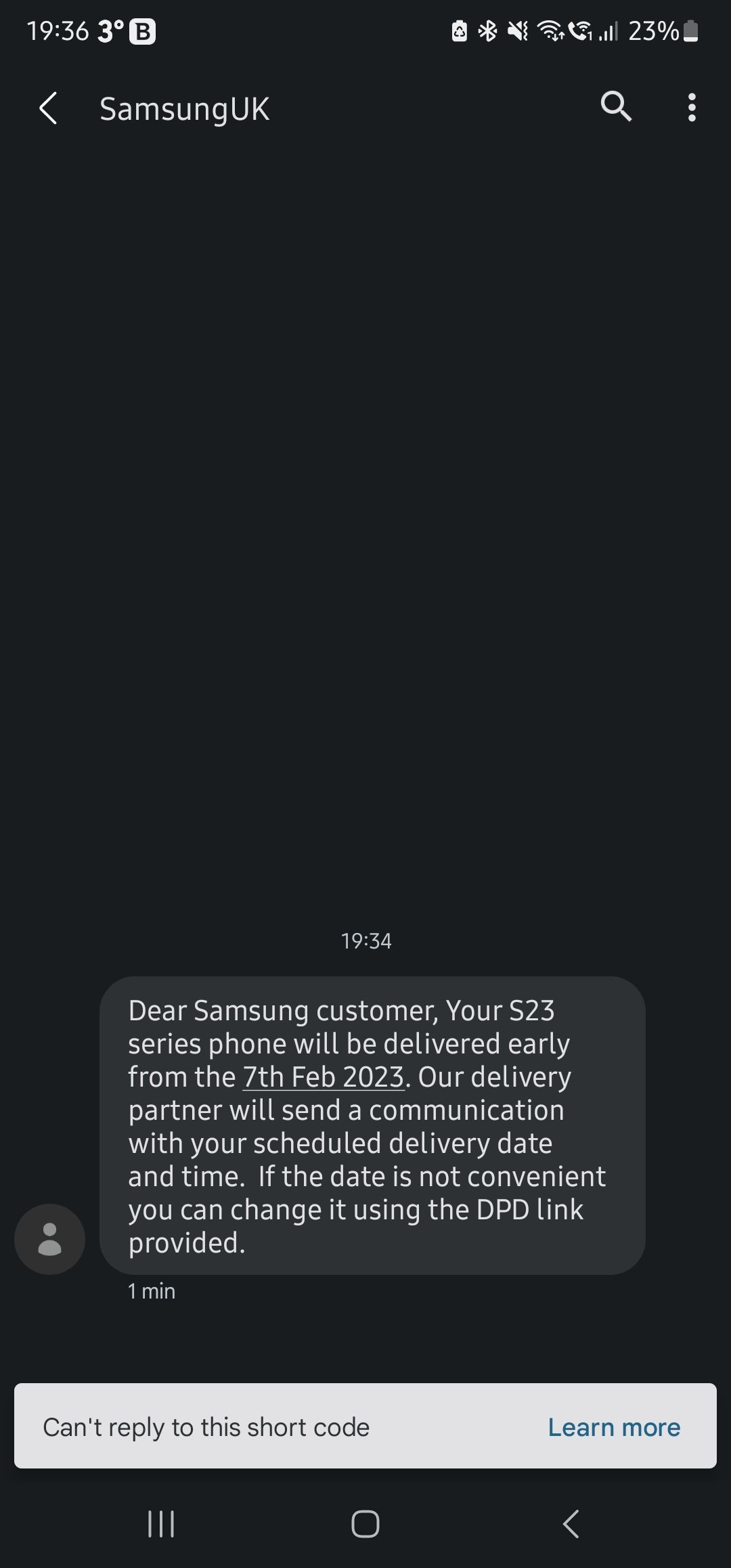 (UK) S23 Ultra. Dispatch email/Tracking number? - Samsung Community