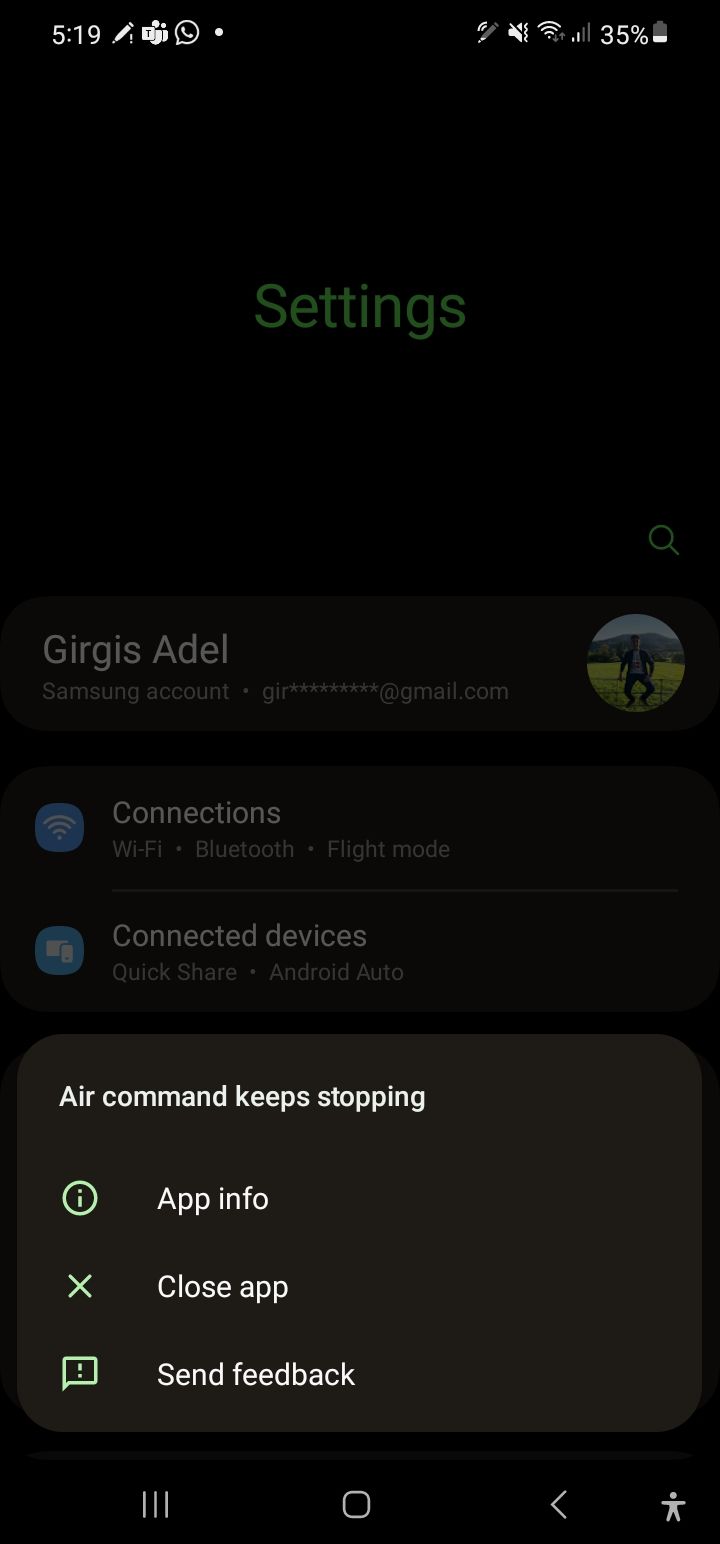 Air command not working - Samsung Community