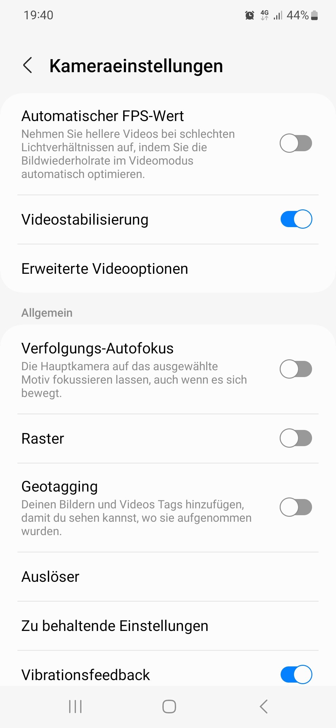 Kameraeinstellungen für Videos - Samsung Community