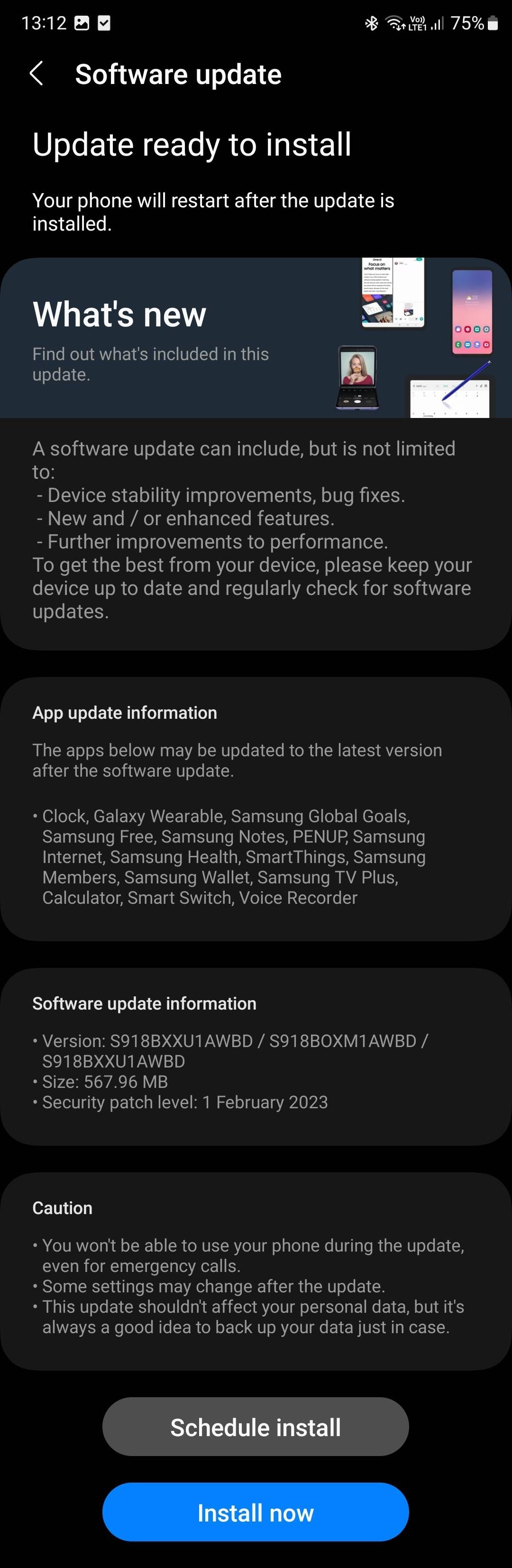 New s23 ultra software update (UK) - Samsung Community
