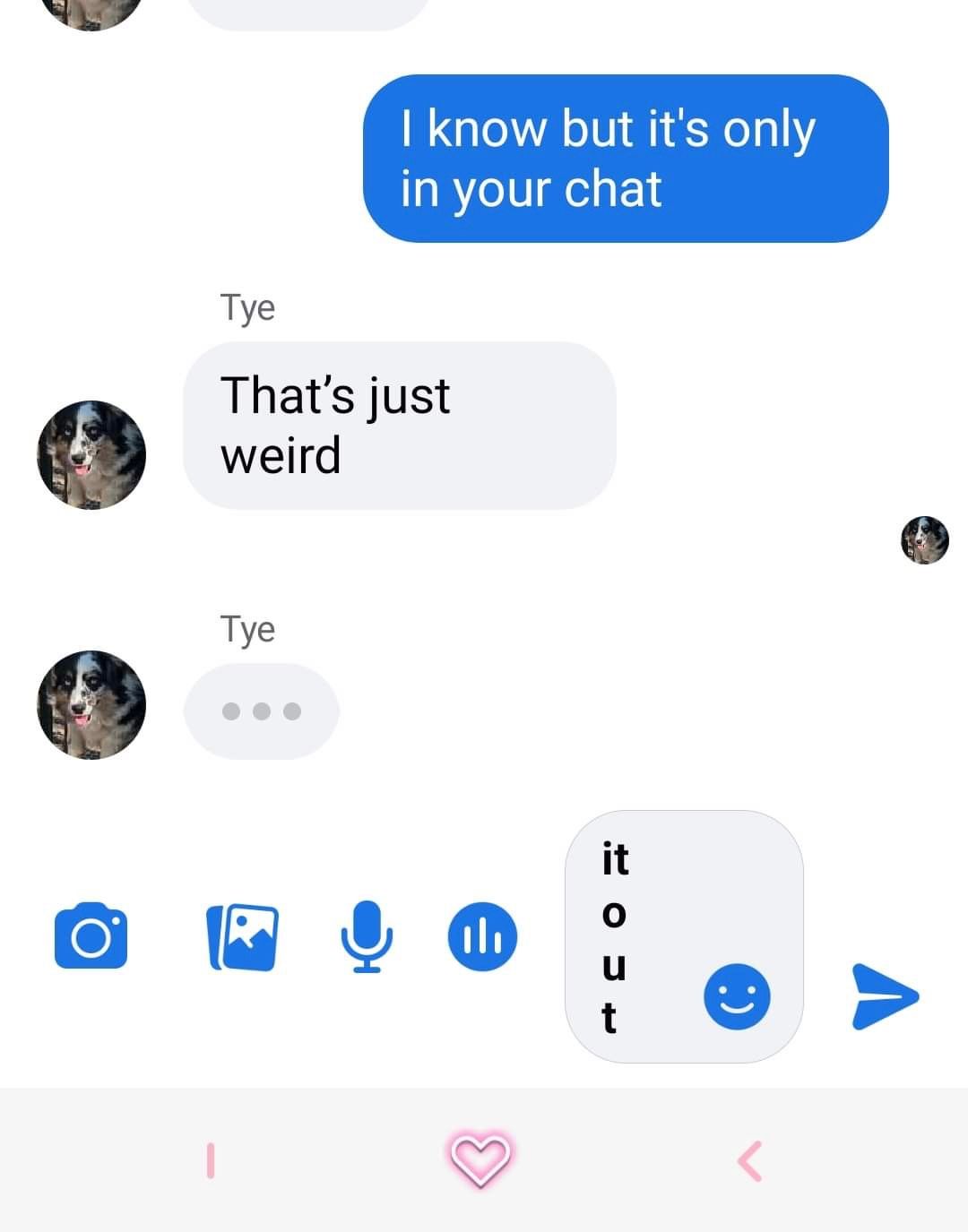 Vertical text in messenger - Samsung Community
