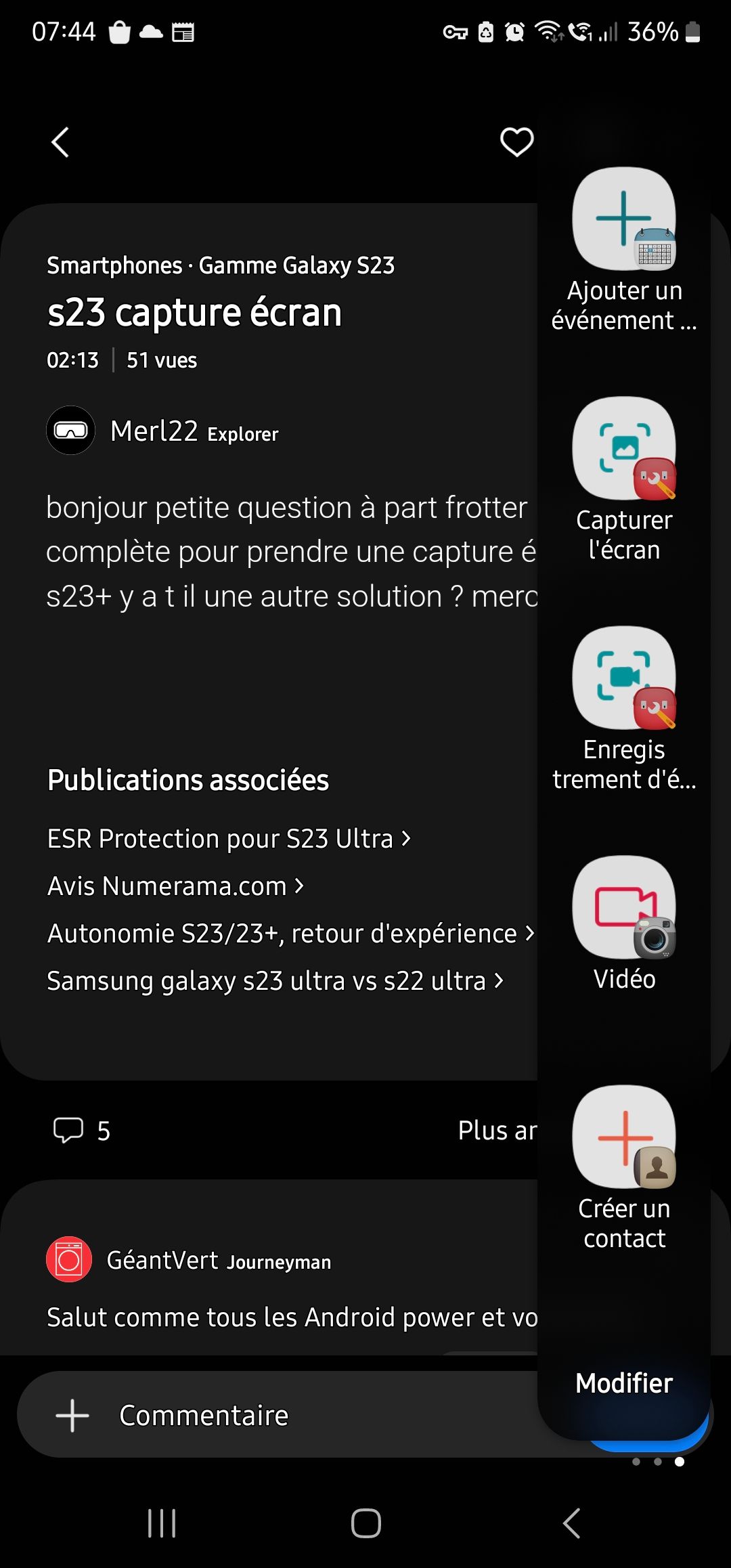 Résolu : s23 capture écran - Samsung Community