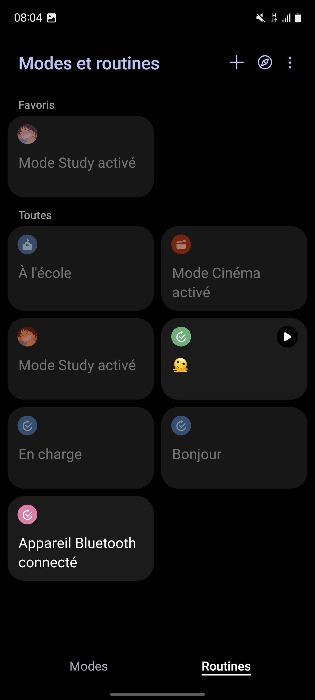 Résolu : Modes et routines ( widget) - Samsung Community
