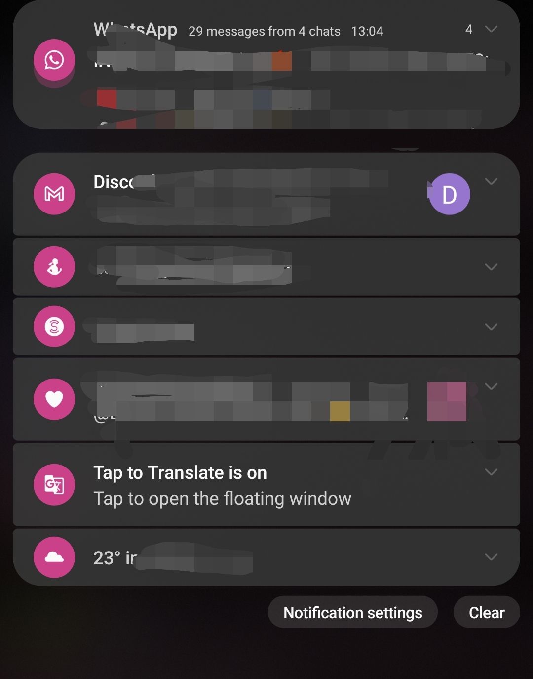 Notifications icons color all the same after update - Samsung Community