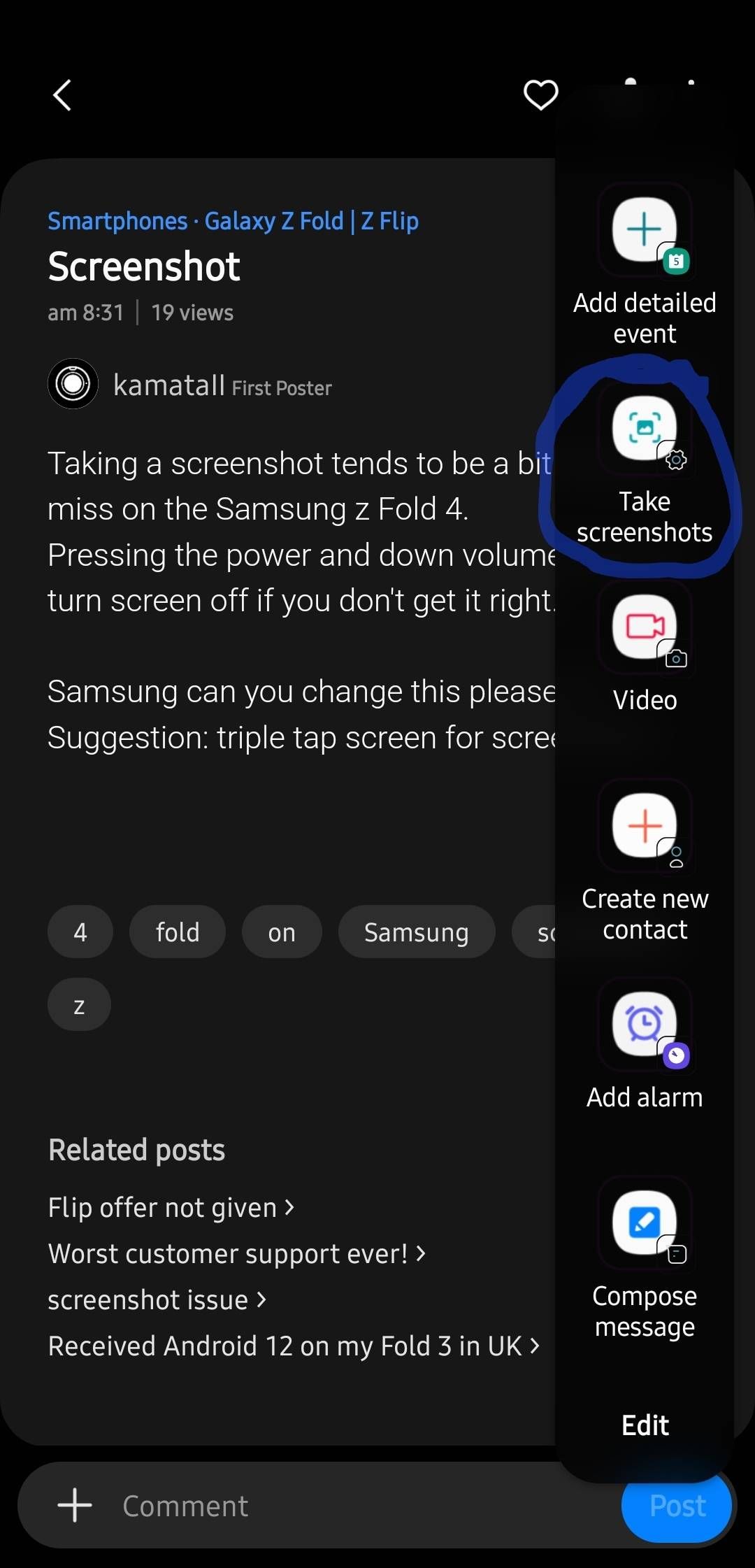 Screenshot - Samsung Community