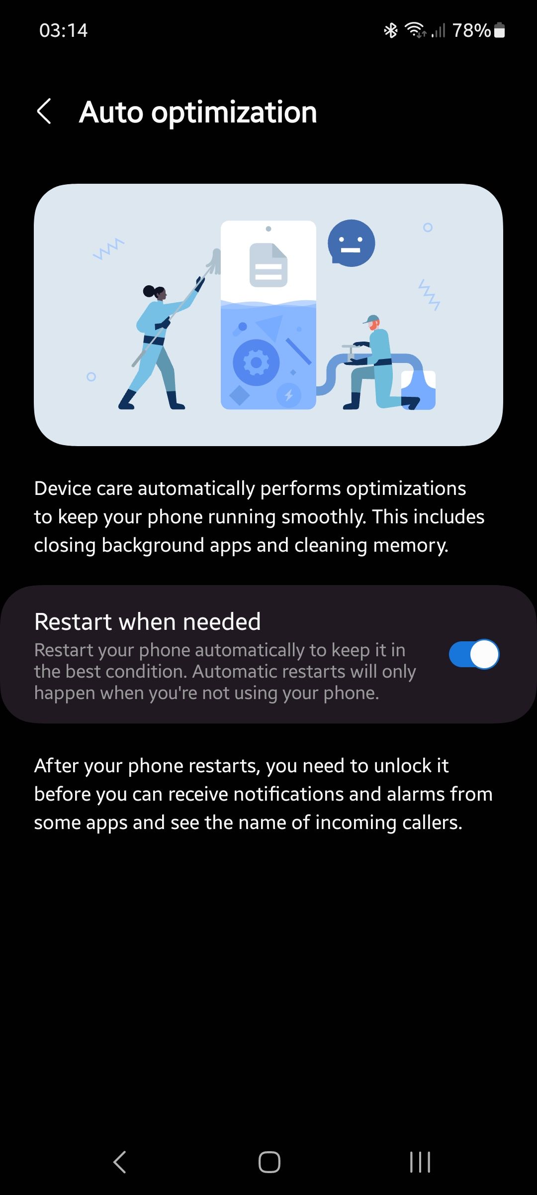 Auto restart - Samsung Community