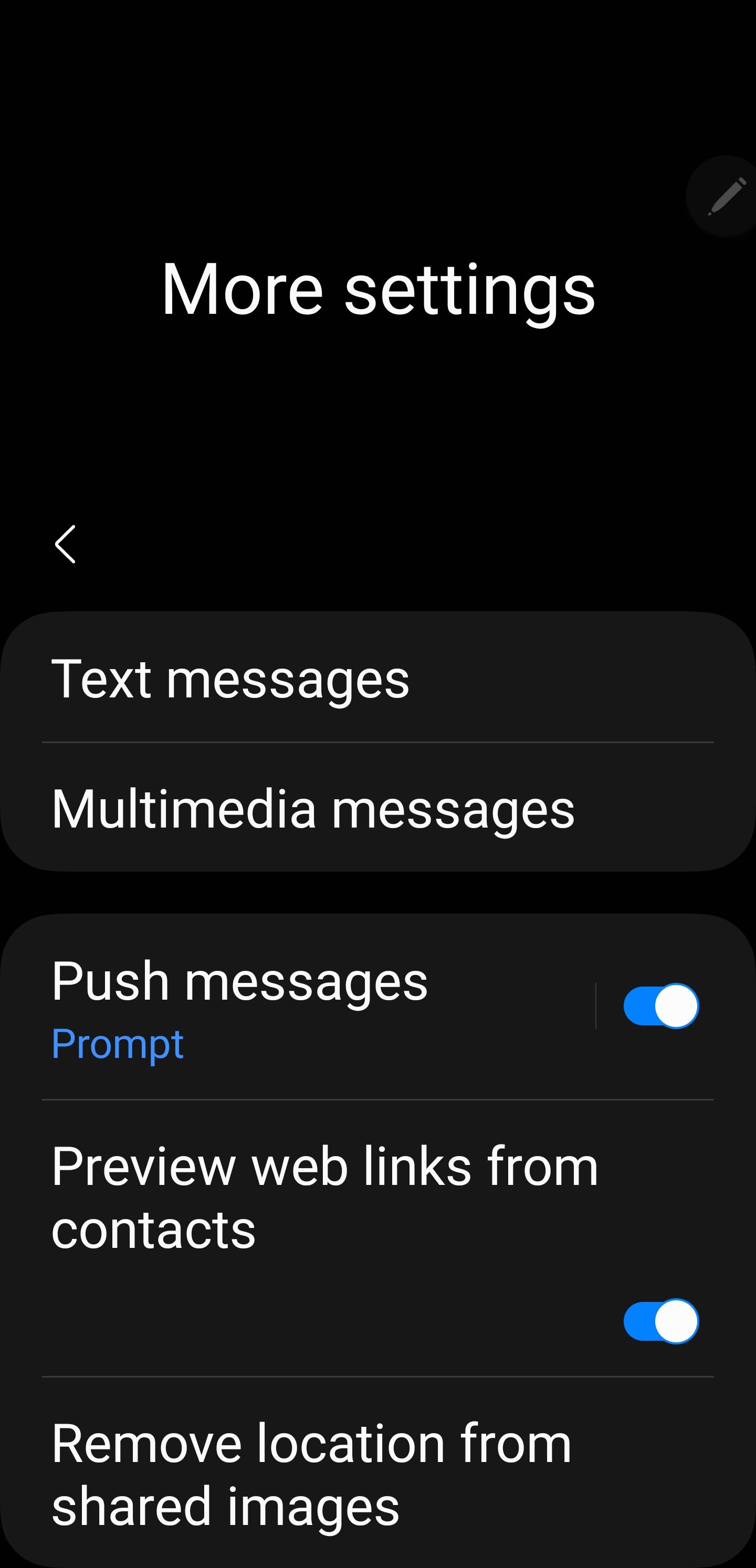 Chat features removed in latest version of Samsung messages? - Samsung ...