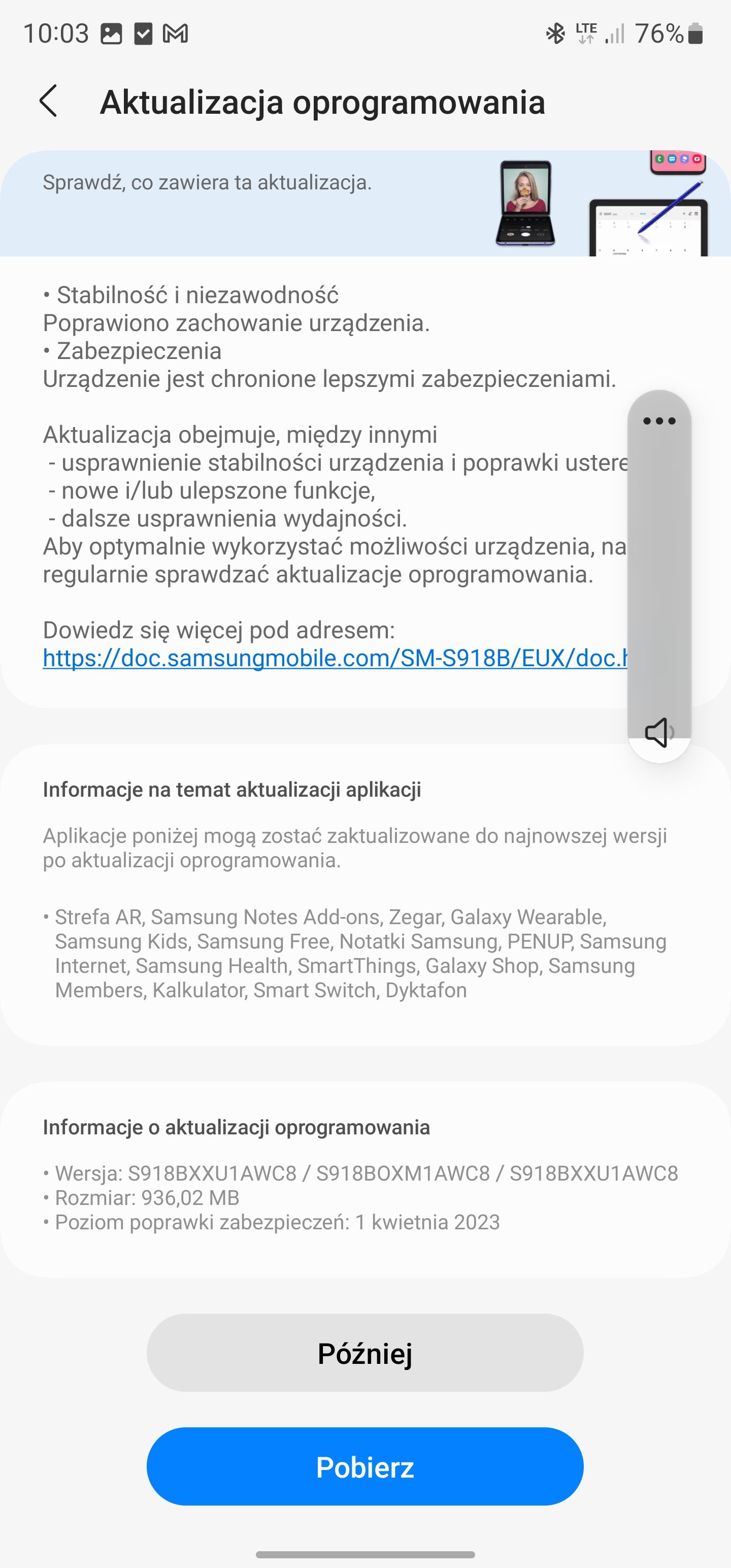 Aktualizacje oprogramowania Galaxy S23 FE | S23 | S23+ | S23 Ultra ...