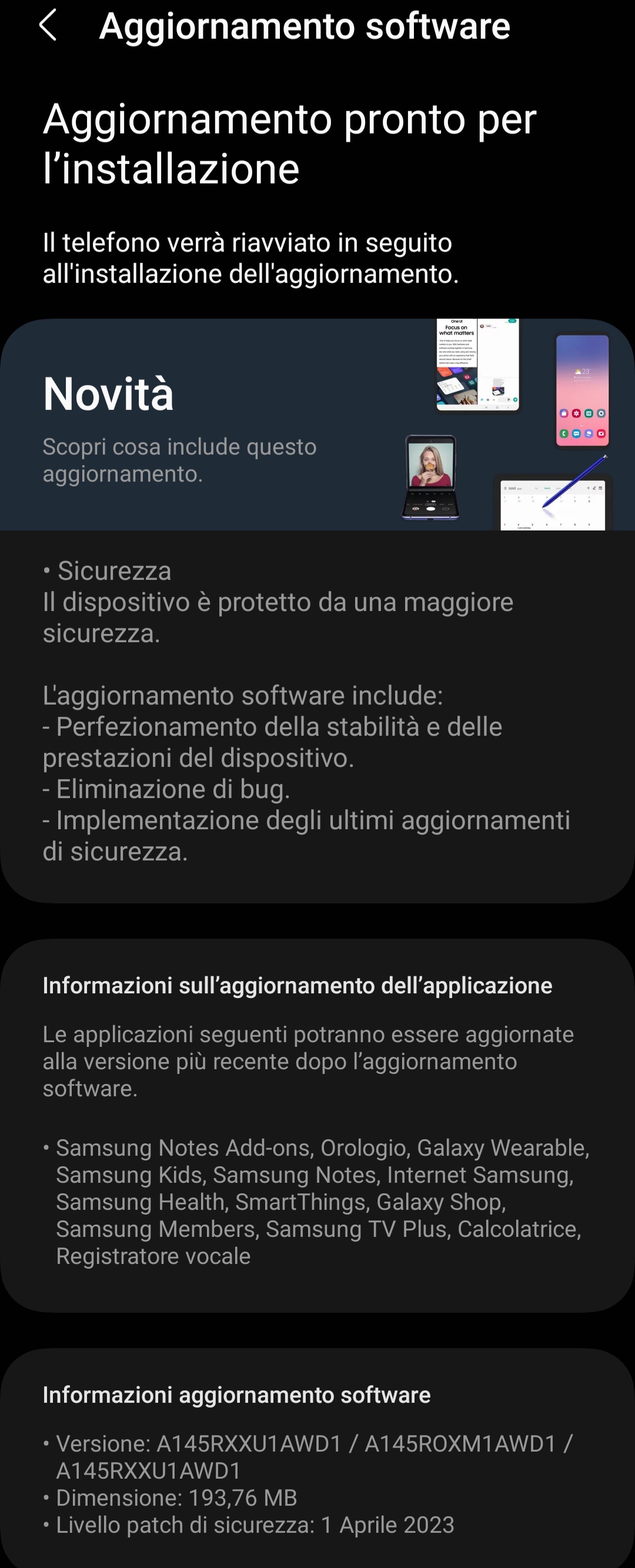 Samsung Galaxy A14 - Patch di sicurezza di aprile 2023 - Samsung Community