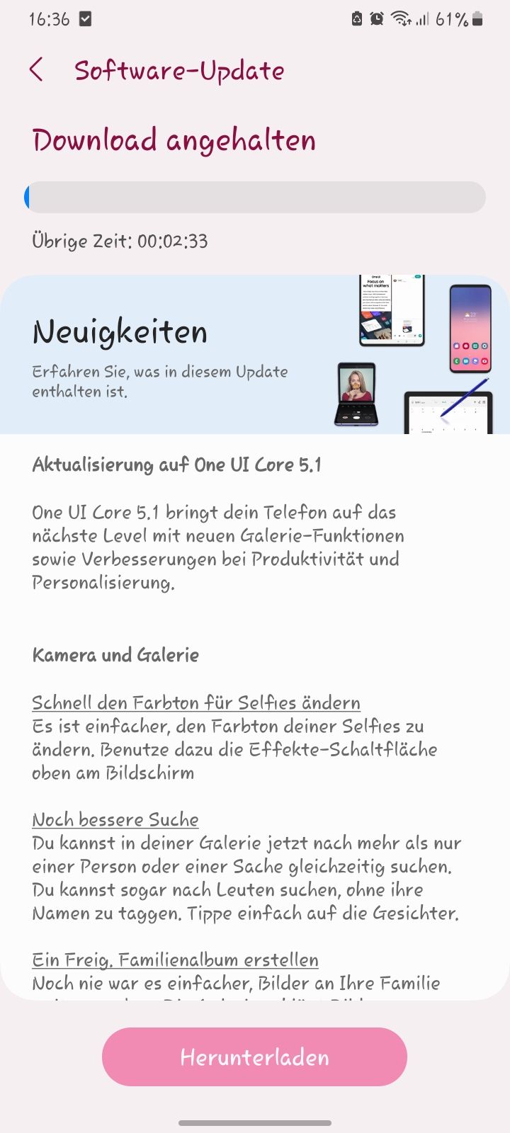 Update auf One Ul 5.1 - Samsung Community