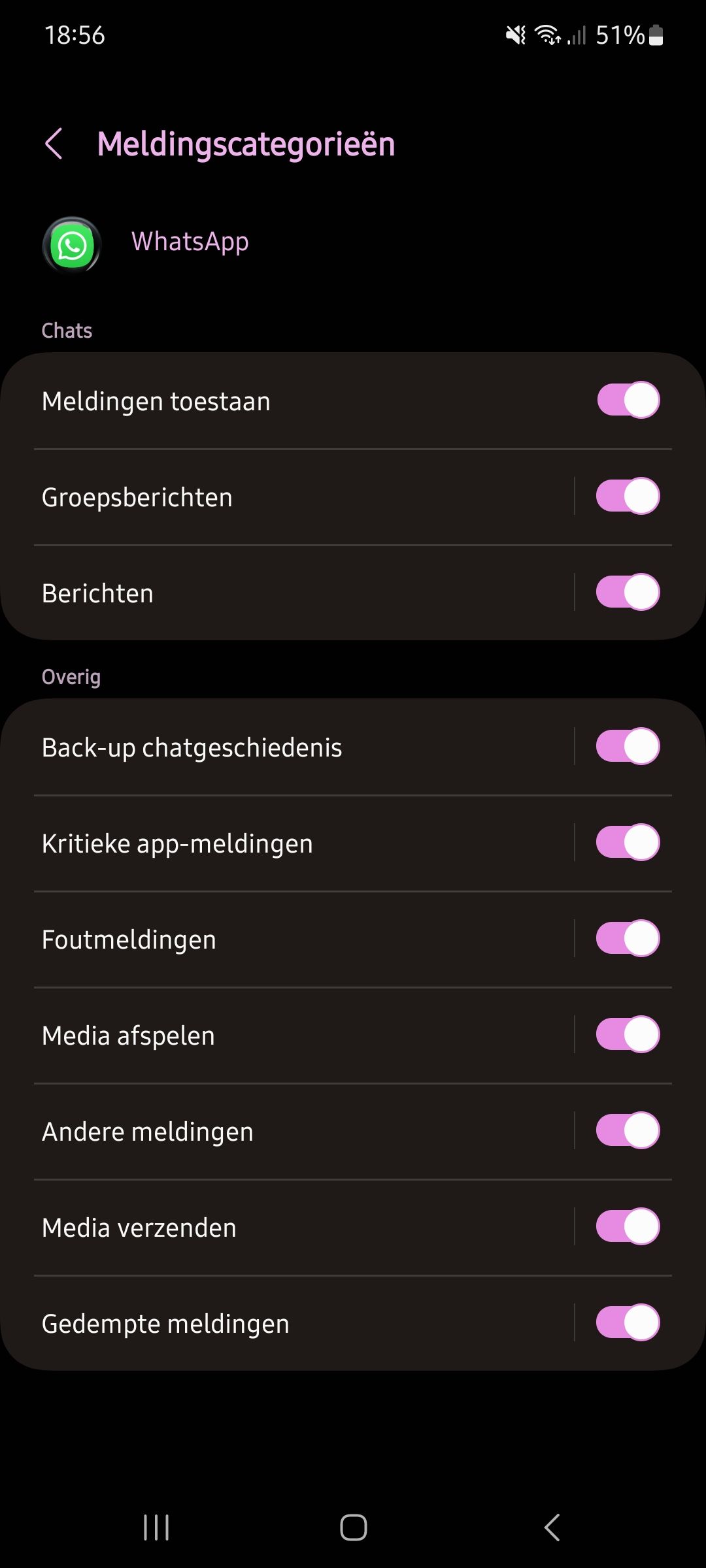 Opgelost: Geen WhatsApp popup Android 12 - Samsung Community