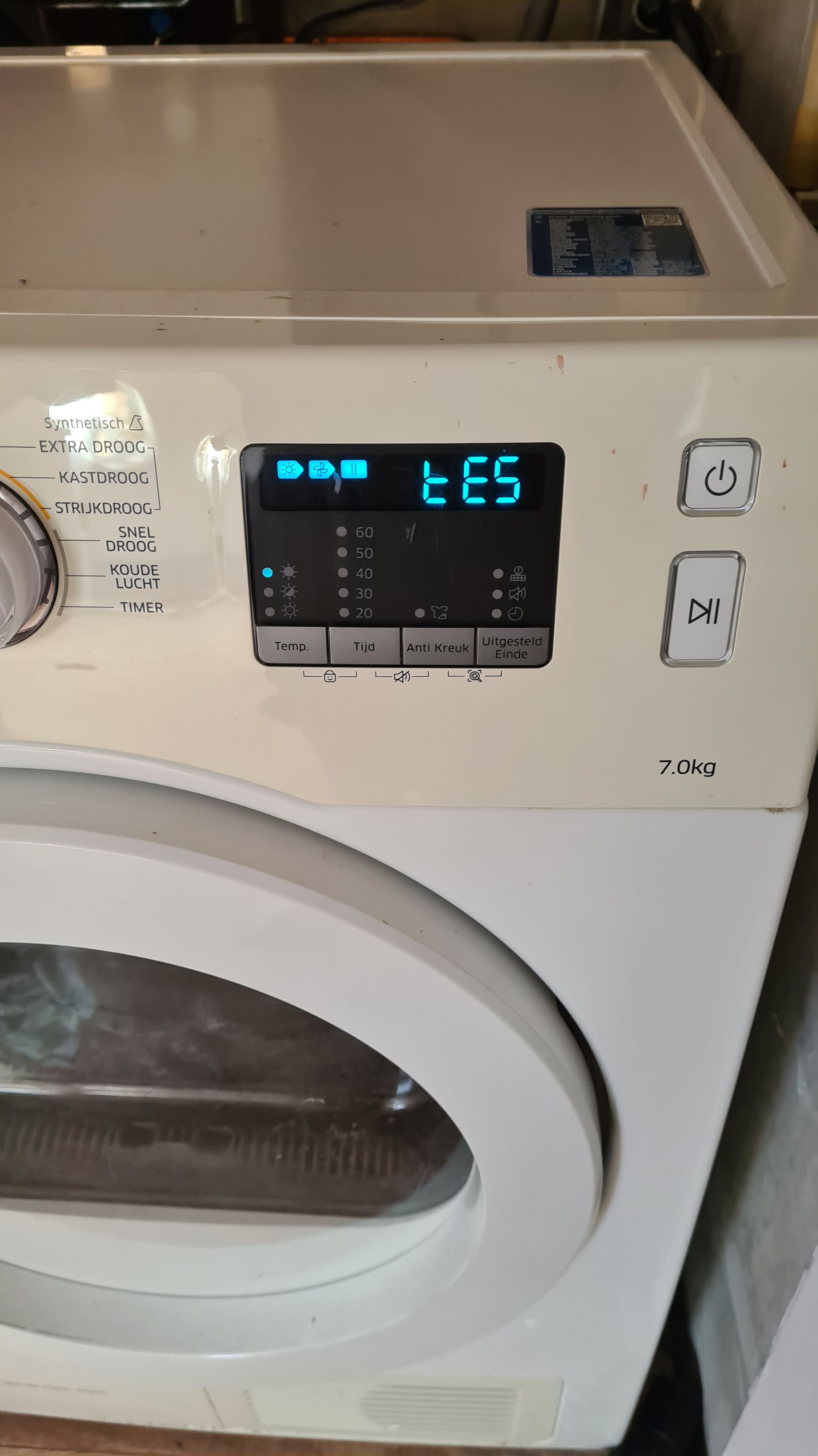 Opgelost: Te5 storing droger dv70h4300cw - Samsung Community