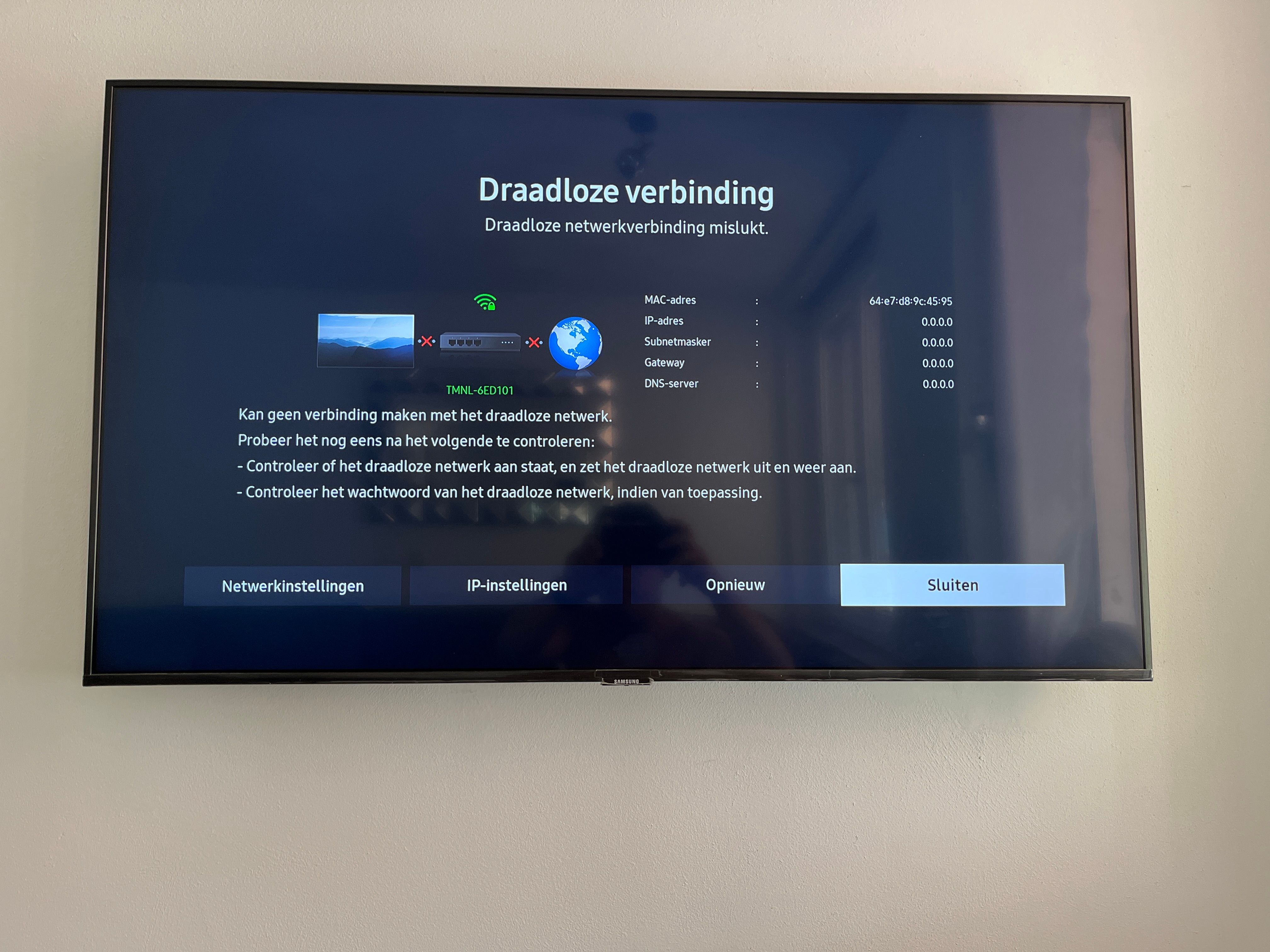 Opgelost: Geen verbinding - Samsung Community