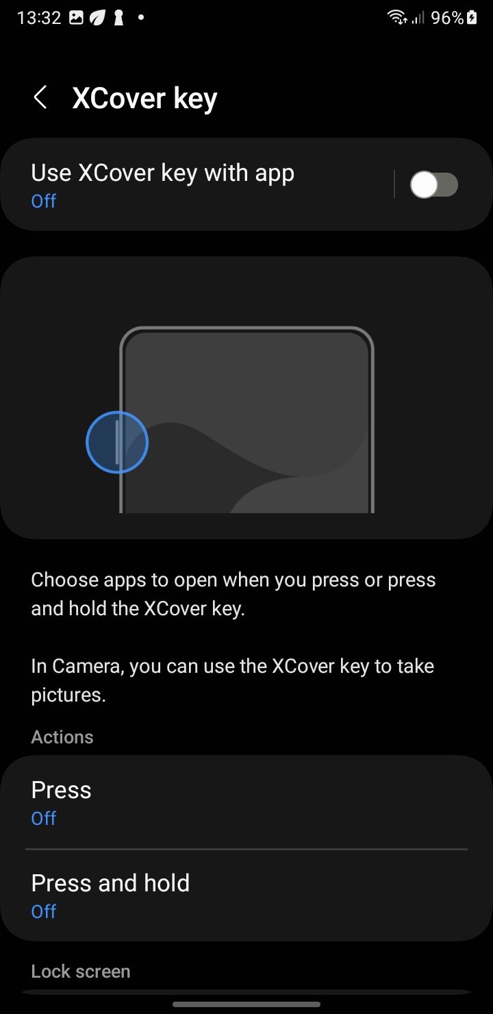 Solved: Use XCover key with app setting missing - Samsung Community