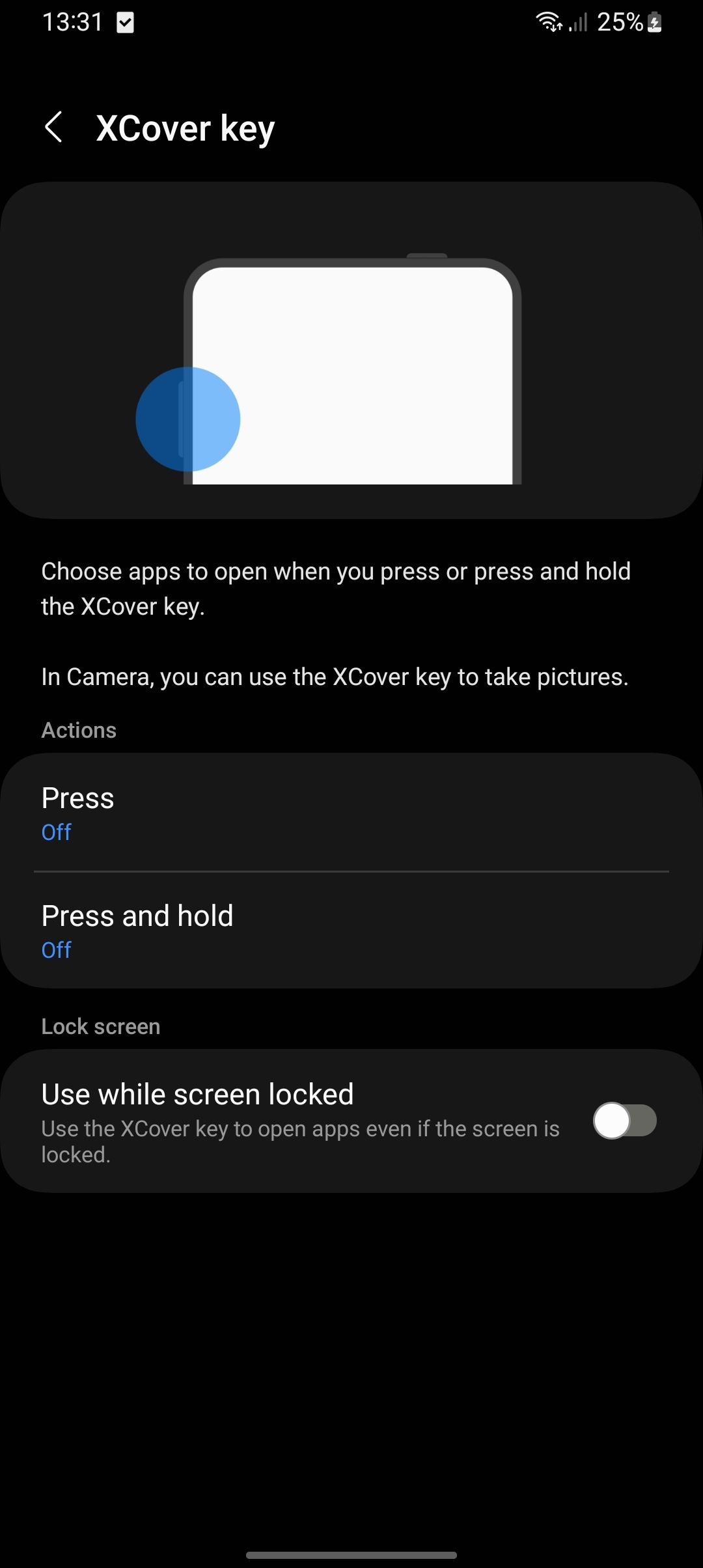 Solved: Use XCover key with app setting missing - Samsung Community