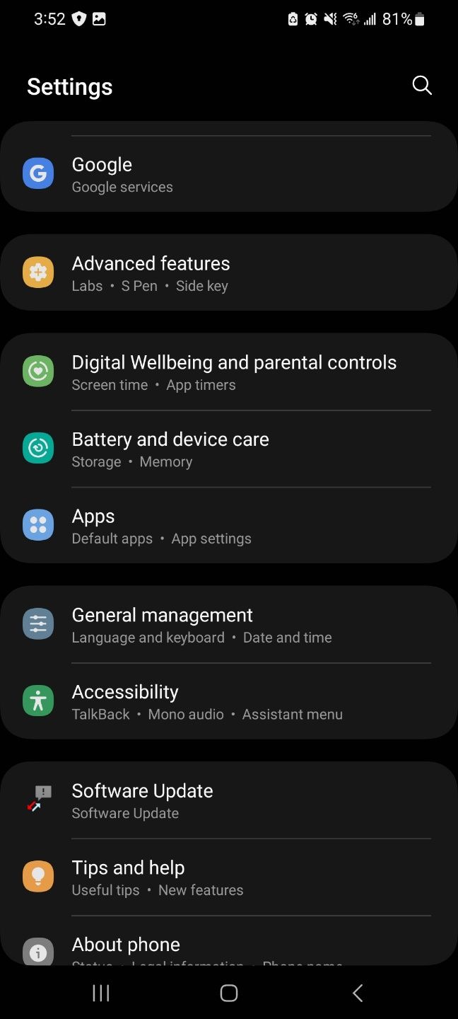 I can't find device protection in the device care apps. - Samsung Community