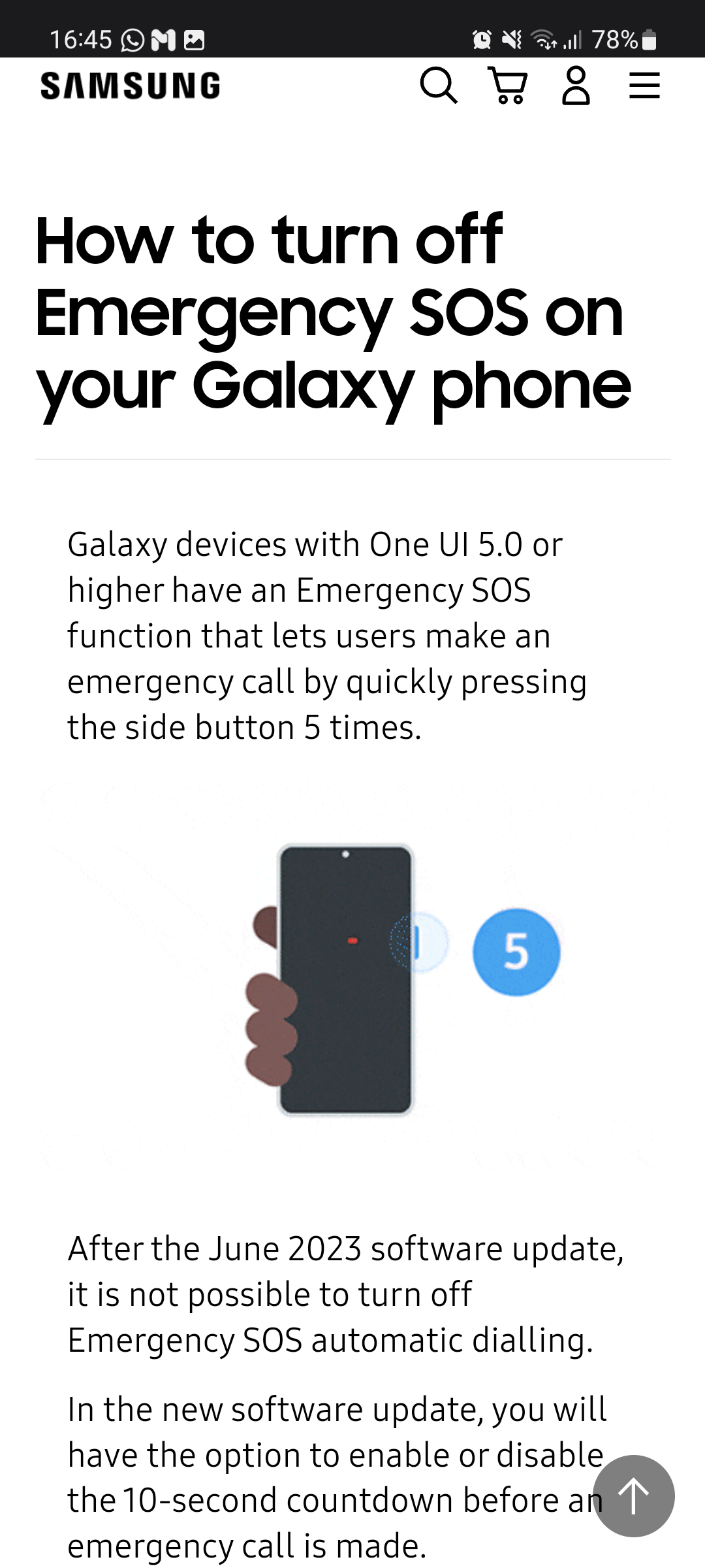 Notfall-SOS auschalten? - Samsung Community