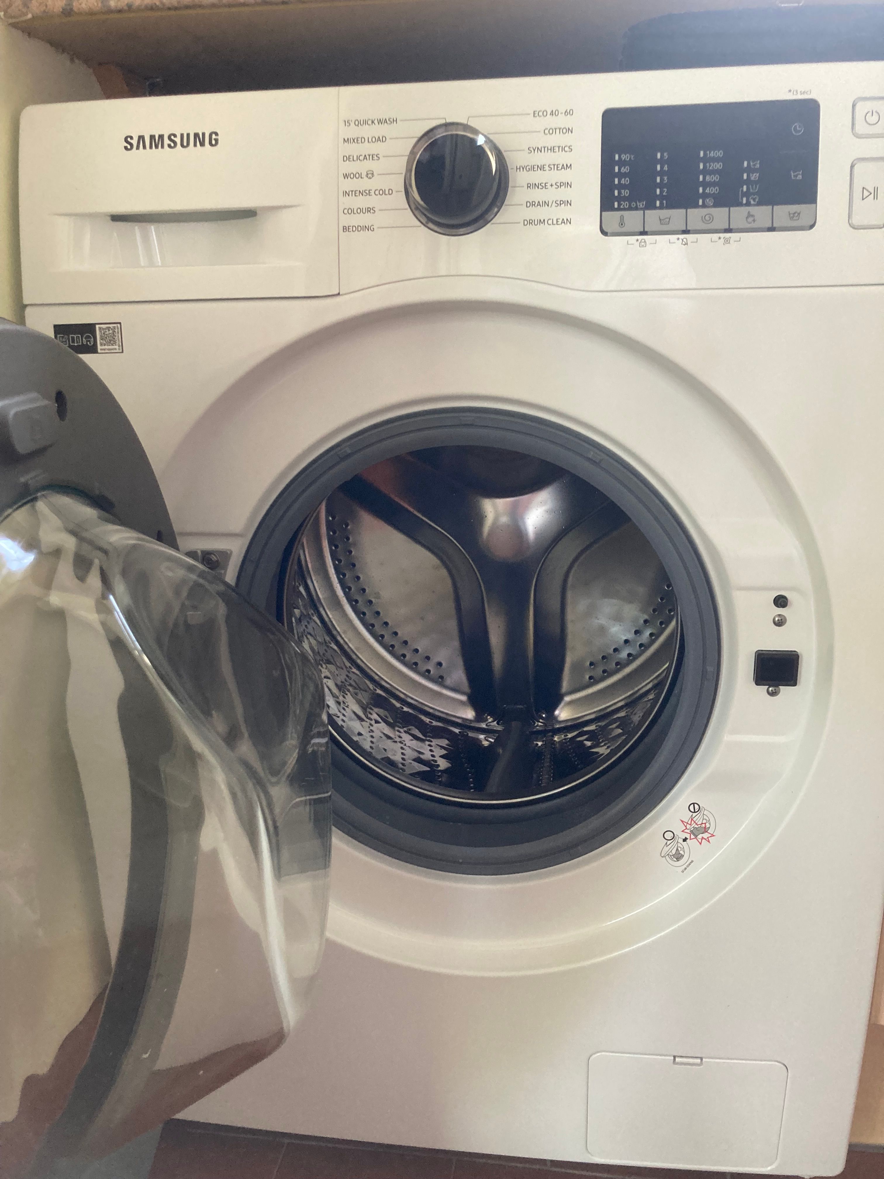 Serial number location for washer - Samsung Community